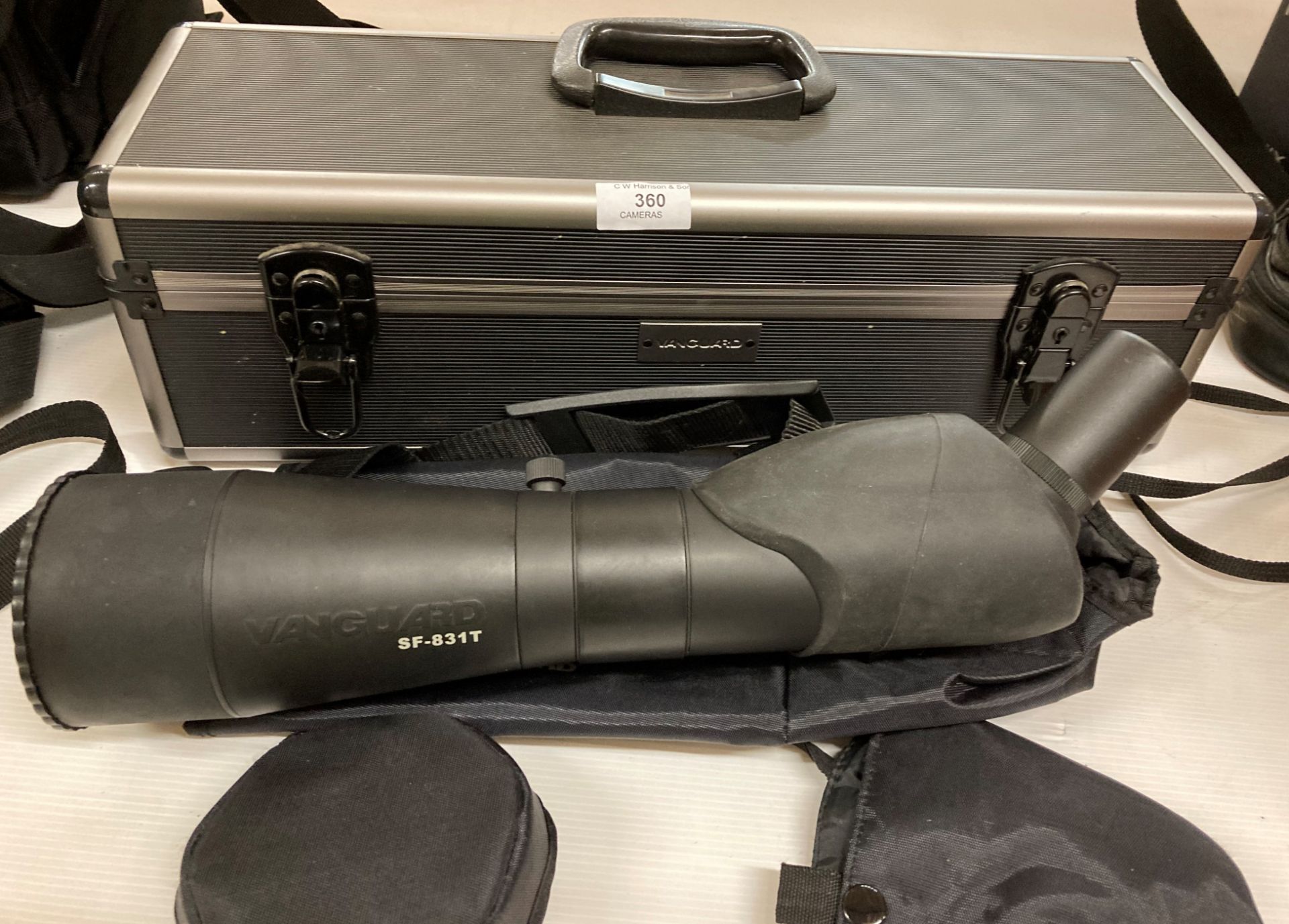 Vanguard SF-831T zoom spotting scope c/w vanguard aluminium carry case ...