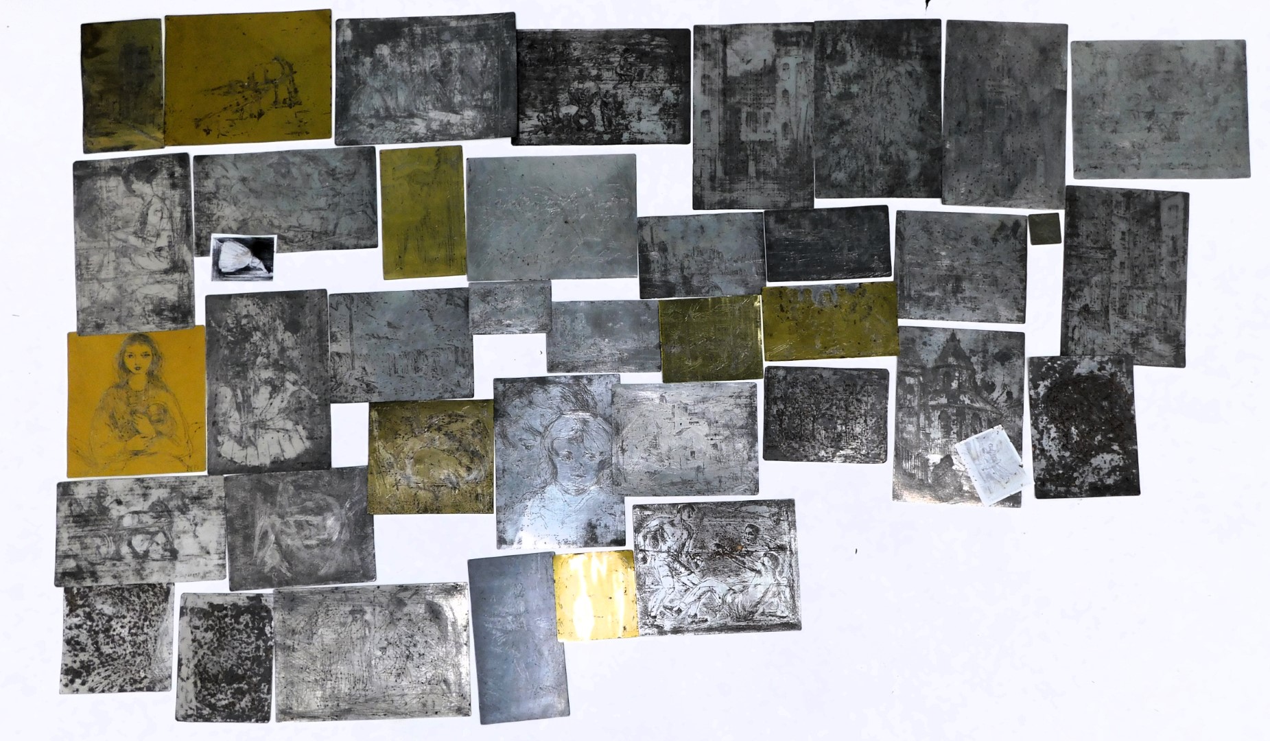 •Hewitt Henry Rayner (1902-1957). Dry Point etching plates, 37 items ...