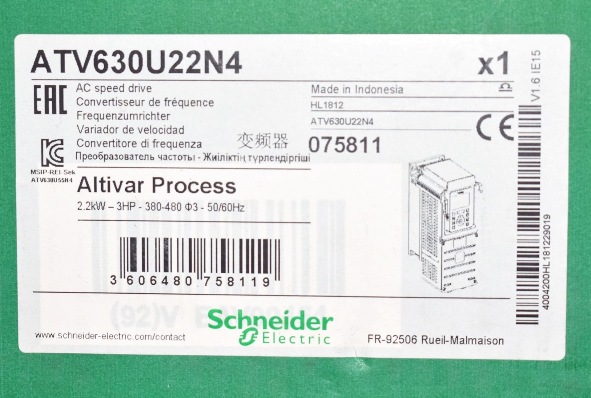 1 x Schneider Electric Variable Speed Inverter Drive Energy Monitor ...