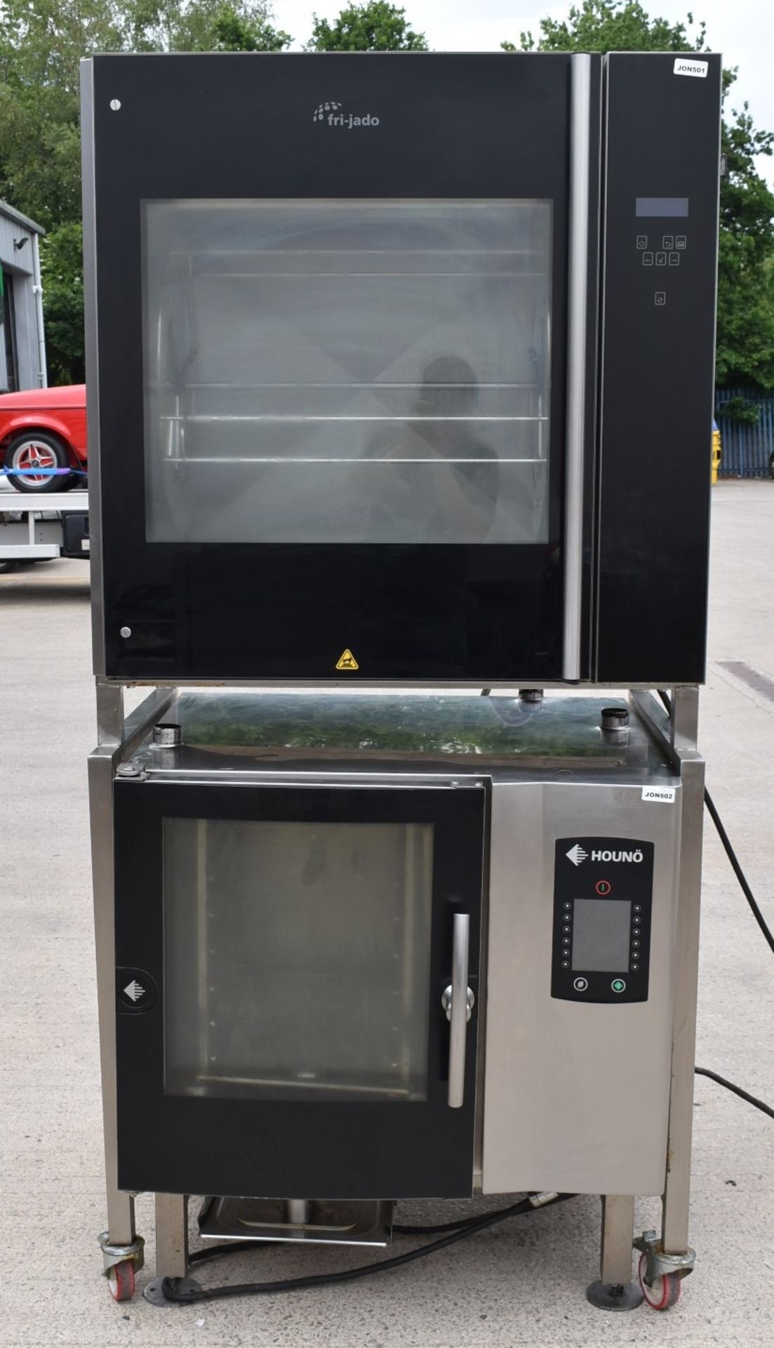1 x Houno Electric Combi Oven and Fri-jado Rotisserie Oven Combo With ...