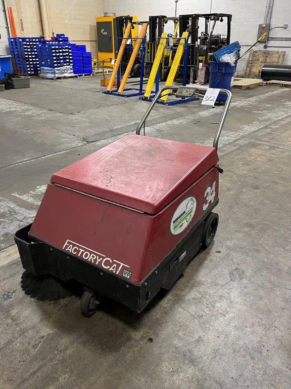 Morrison Factory Cat 34 Electric Walk Behind Floor Sweeper, 28" Wide ...