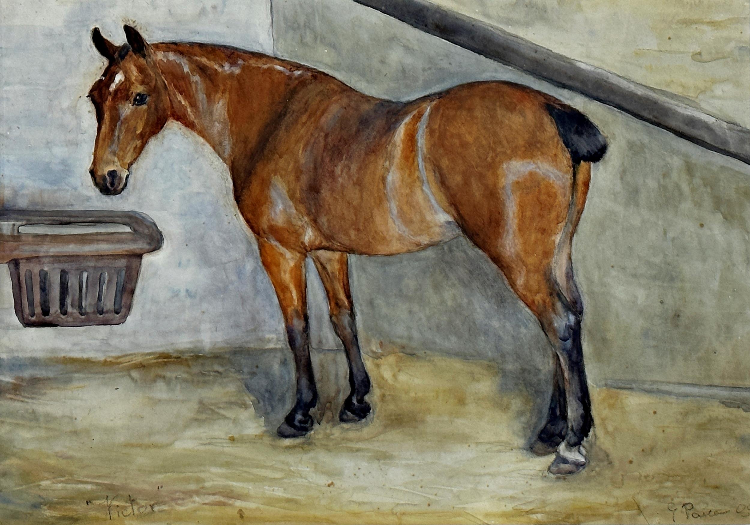 George Paice (1854-1925) - 'Victor', horse in stable, signed and dated ...