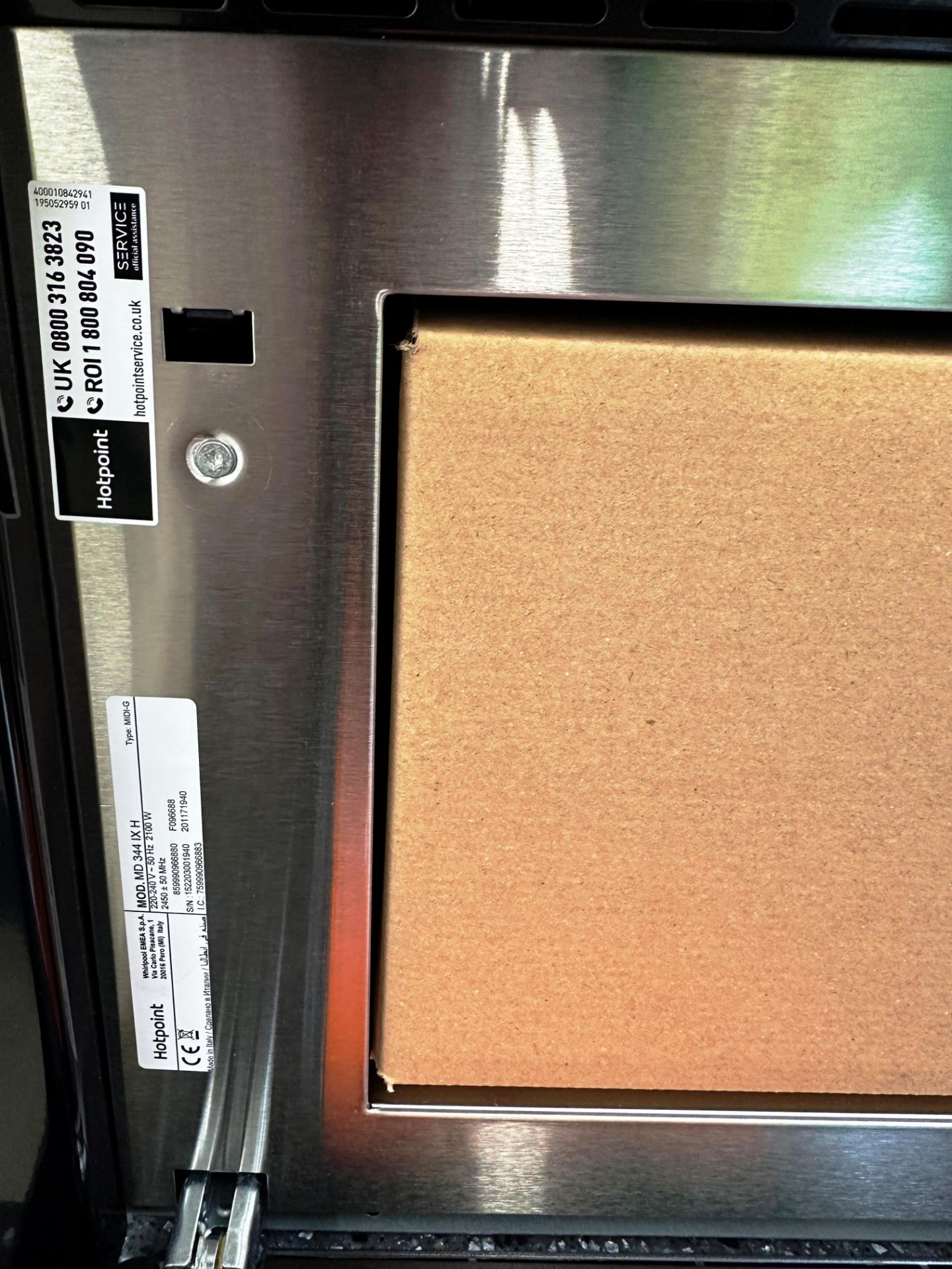 Ex Display Hotpoint Built-in Microwave Model: Class 3 MD 344 IX H ...