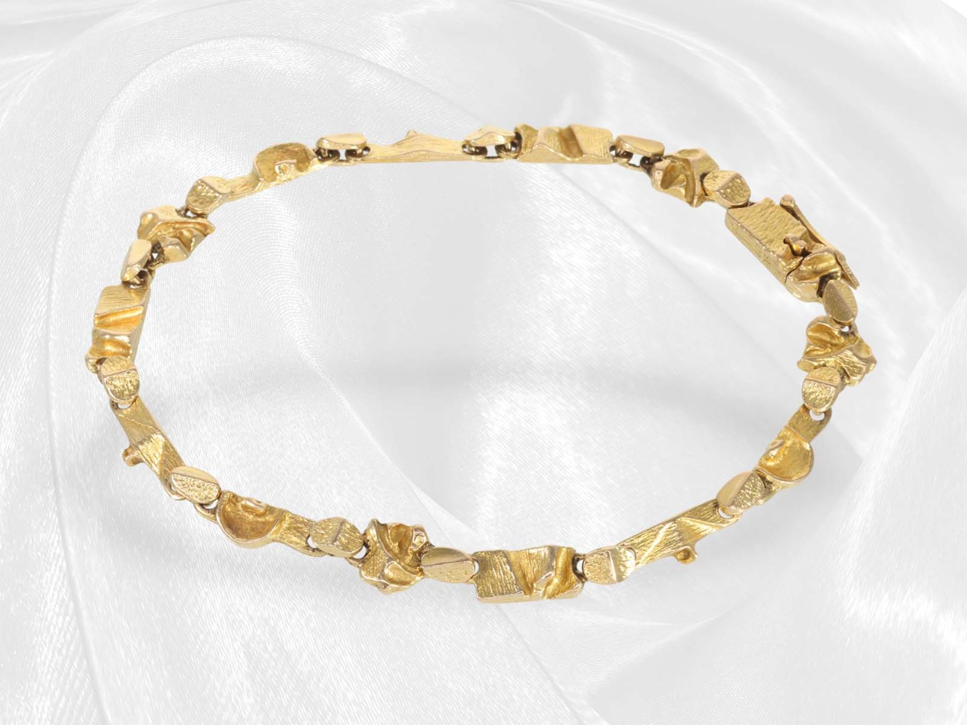 Hochwertiges Designer-Armband aus dem Hause Lapponia, 14K Gold: Ca. 19 ...