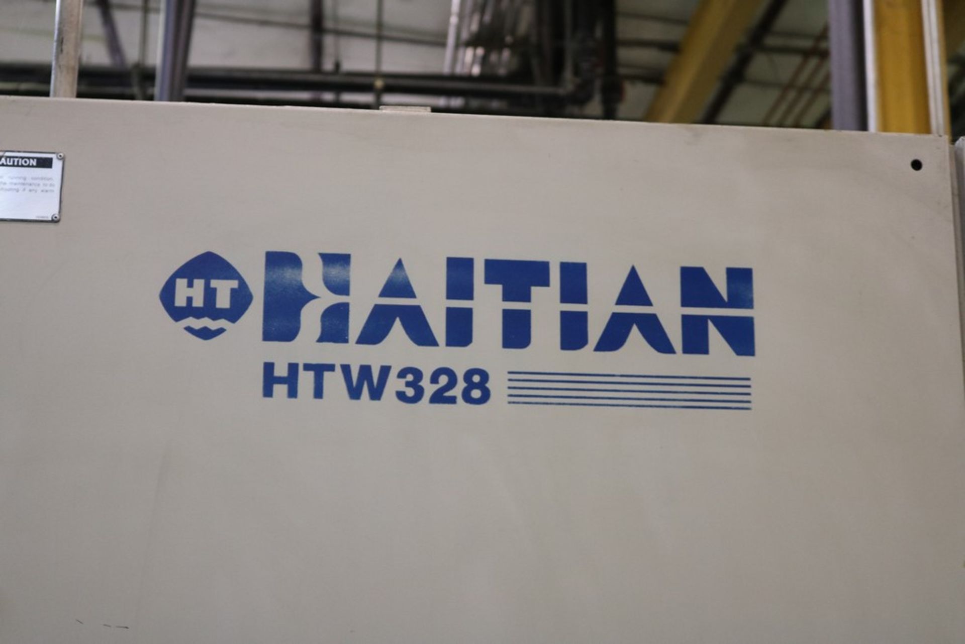 2002 Haitian HTW-328 Injection Molding Machine 368 Ton, 40 oz Shot Size ...
