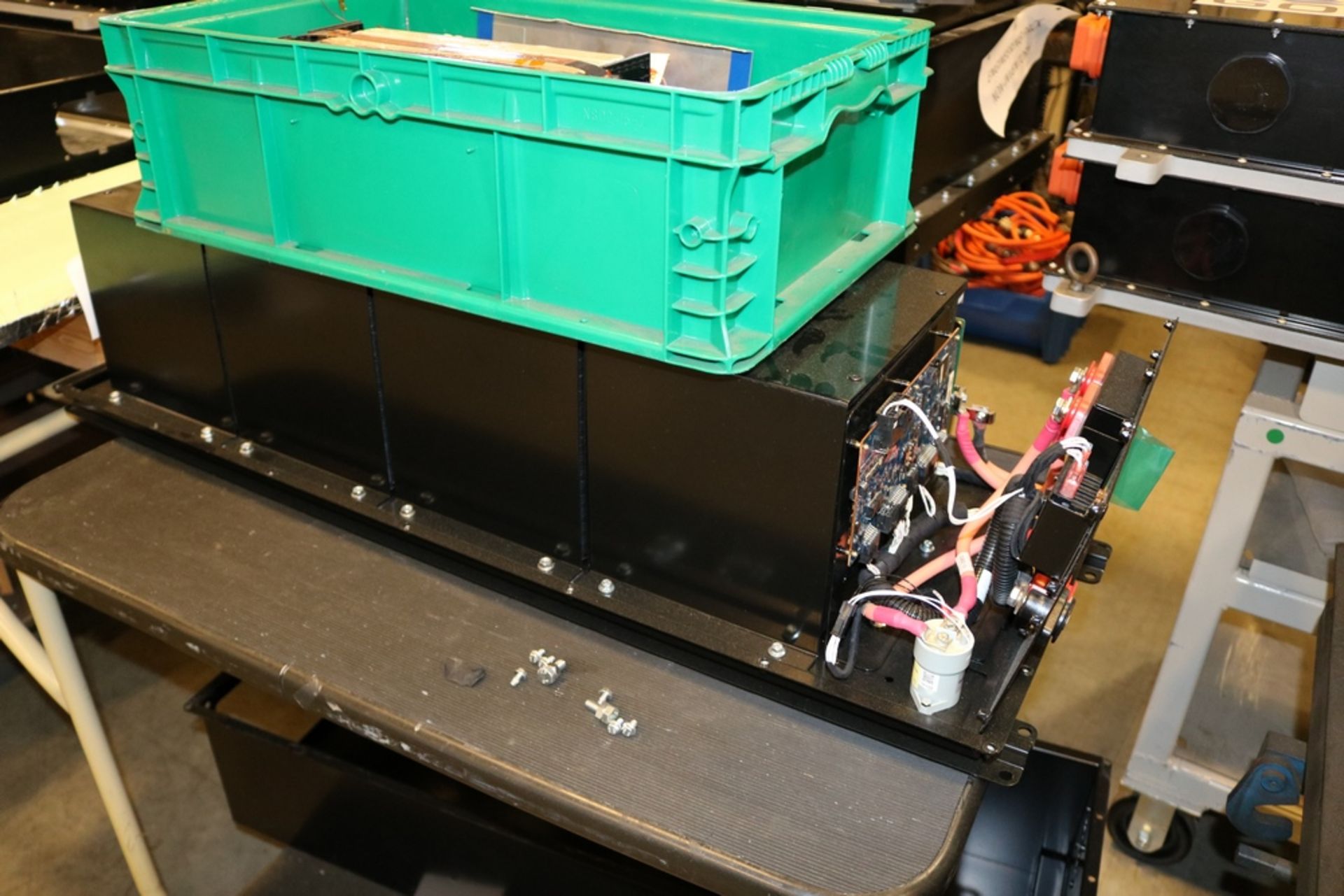 4 Module Test Pack w/ Broken Down Module on Rolling Shop Cart
