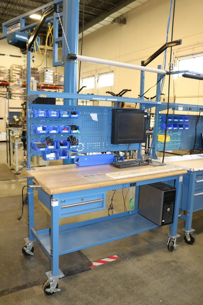 Global Industrial Heavy Duty Rolling Work Tables 5' x 30" x 3' Table ...