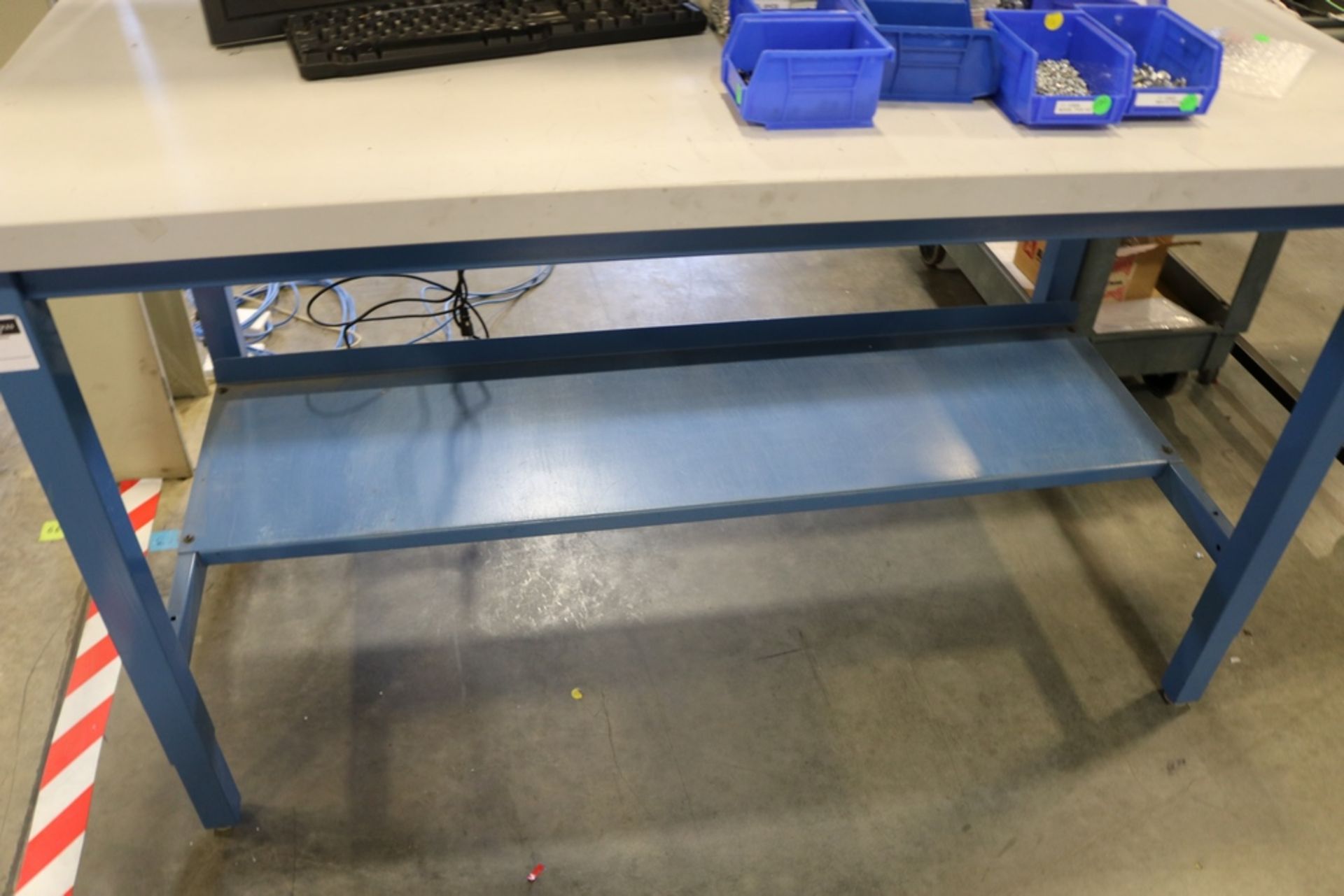 Global Industrial Heavy Duty Work Tables 5' x 30" x 3' Table Overhead ...
