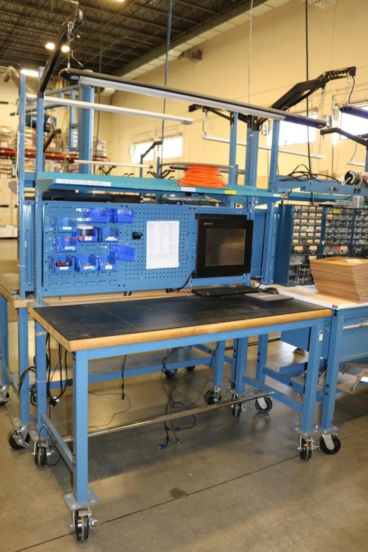Global Industrial Heavy Duty Rolling Work Tables 5' x 30" x 3' Table ...