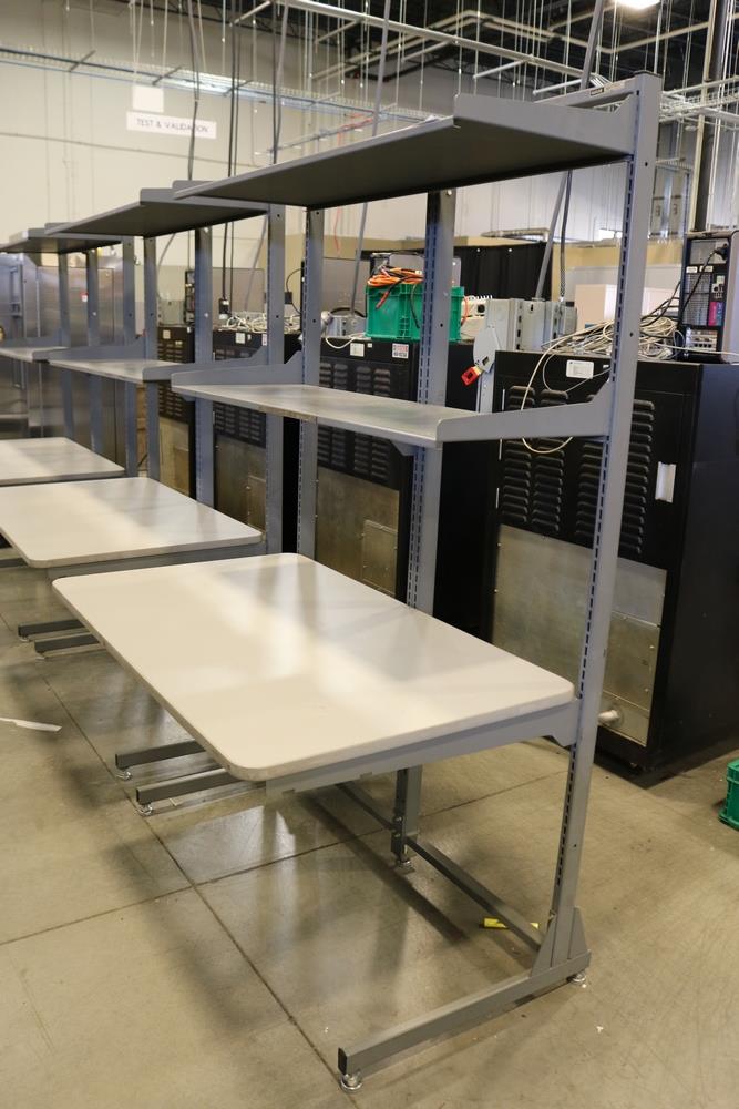 (3) Maylin Maytrix Office Work Tables 3 Tier