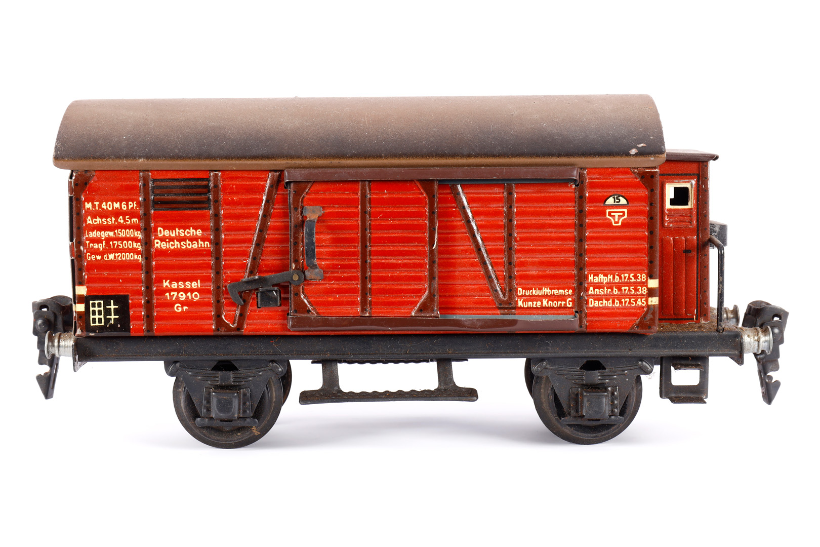 Märklin ged. Güterwagen 1791, Spur 0, CL, mit BRH und 2 STH, LS, L 18,5 ...