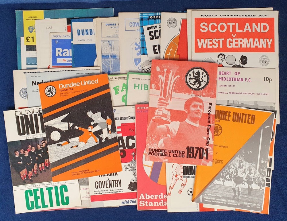 Football programmes, a collection of 30+ Scottish programmes 1960's ...
