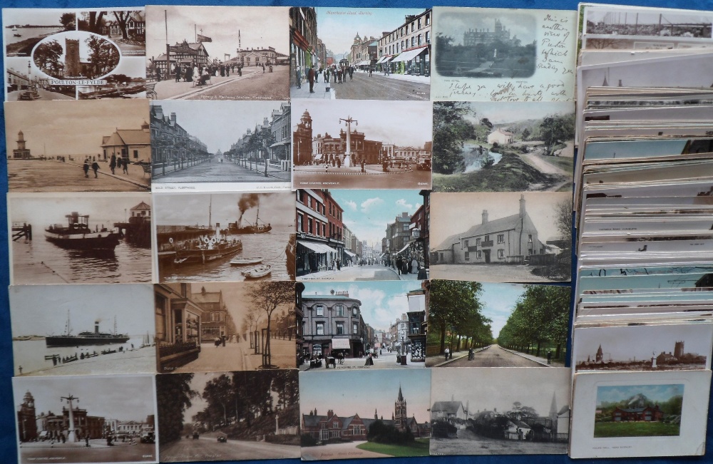 Postcards, Lancashire, a collection of approx. 211 cards, with RPs of ...