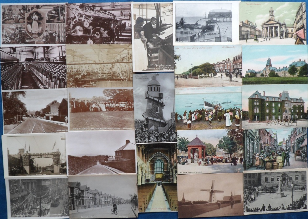 Postcards, Lancashire, a collection of approx. 211 cards, with RPs of ...