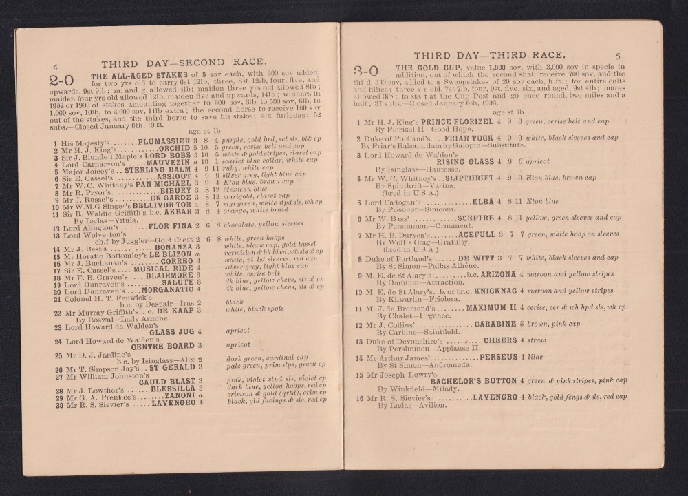Horse Racing Racecard, Official racecard from the Royal Ascot Meeting ...