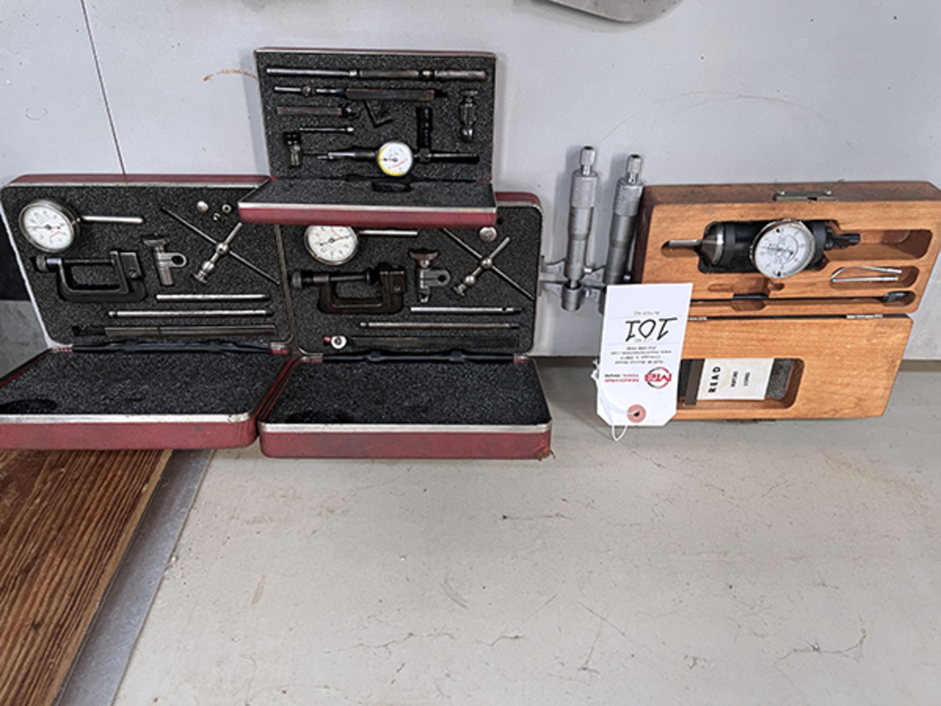 Blake Co-Ax Indicator, (3) Starrett Indicator Sets