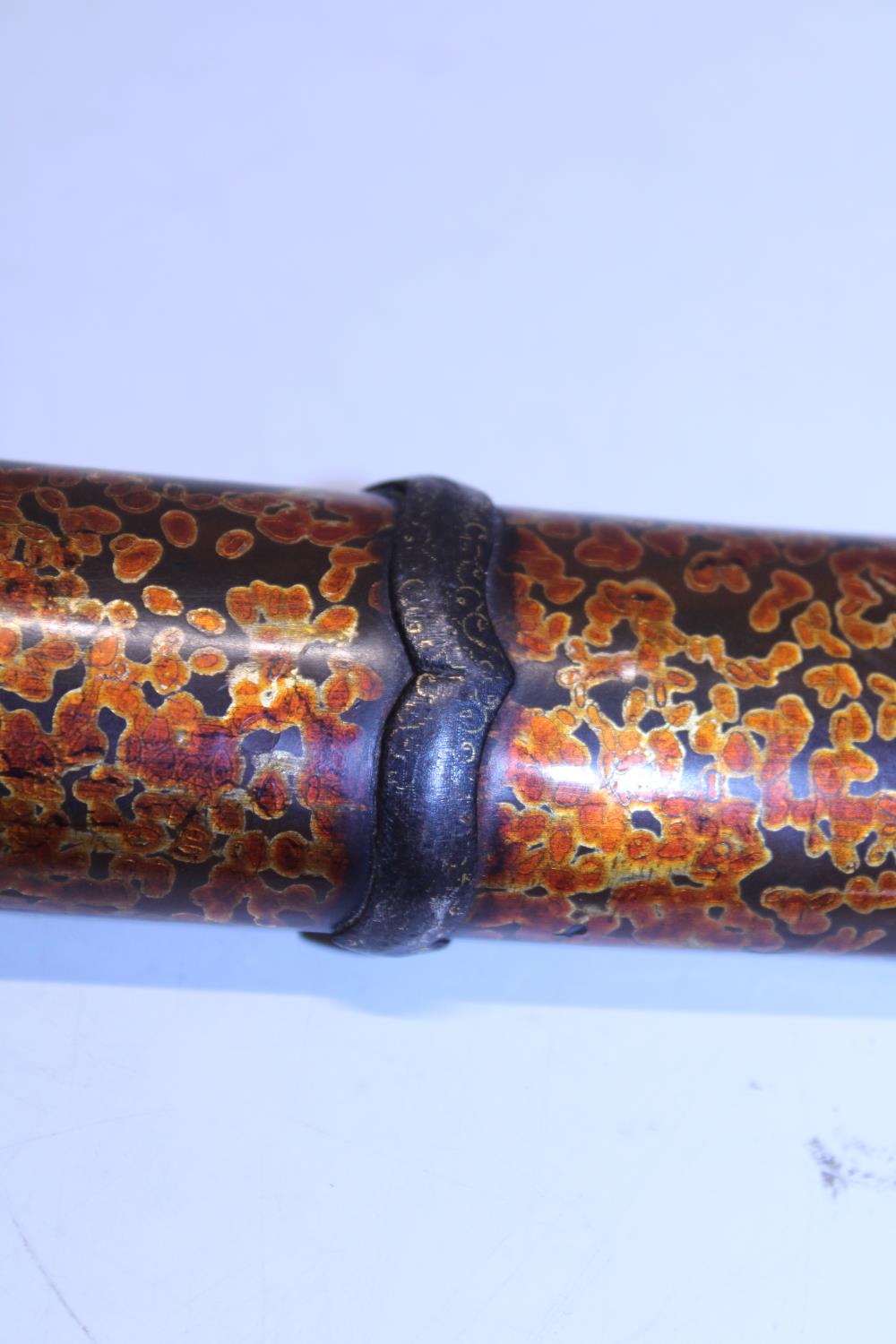 A ornate handled Samurai/Kodachi short sword in wooden scabbard with ...