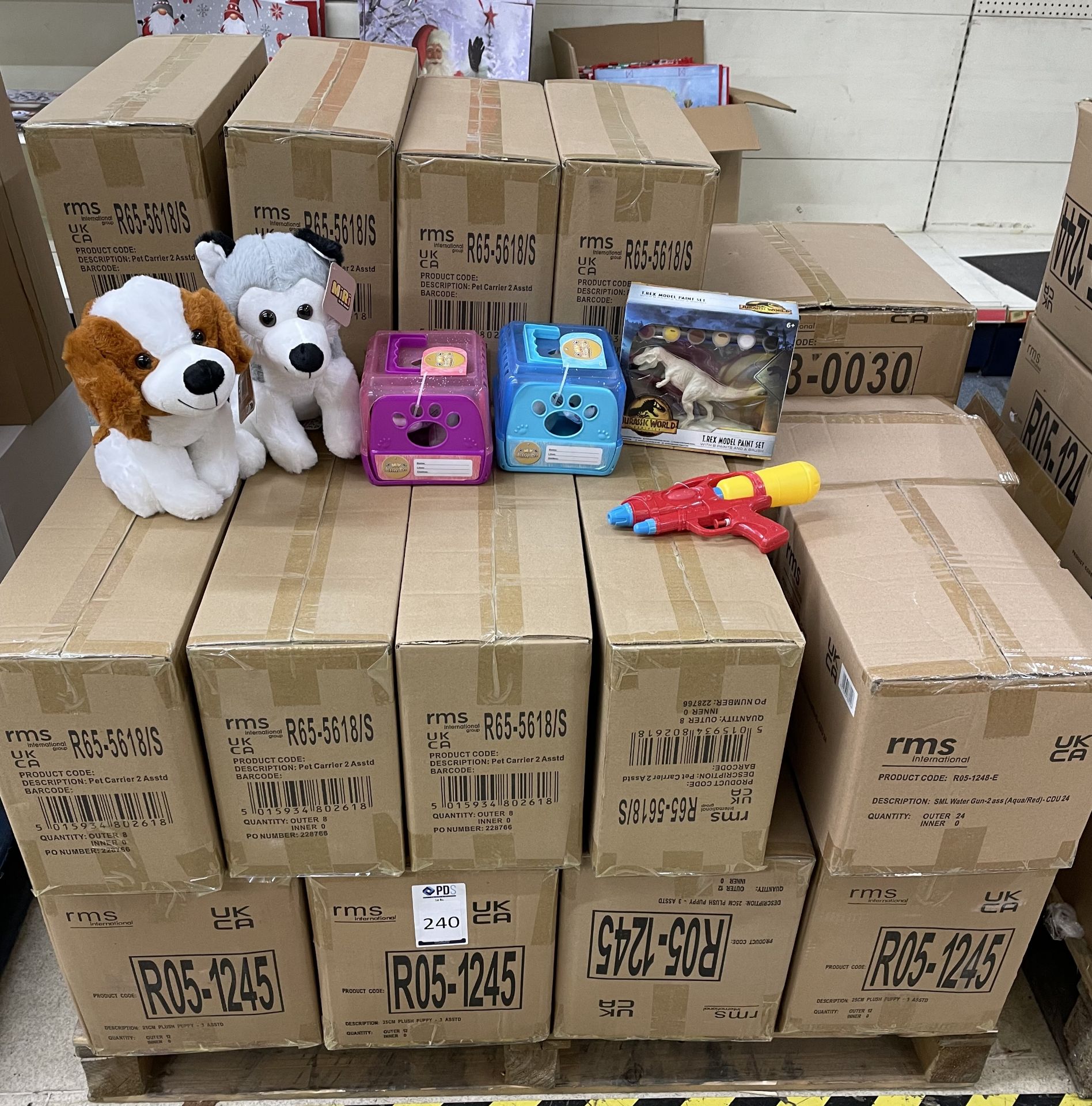 Contents of Pallet of Assorted Toys (115 Plush Puppies, 48 Water ...
