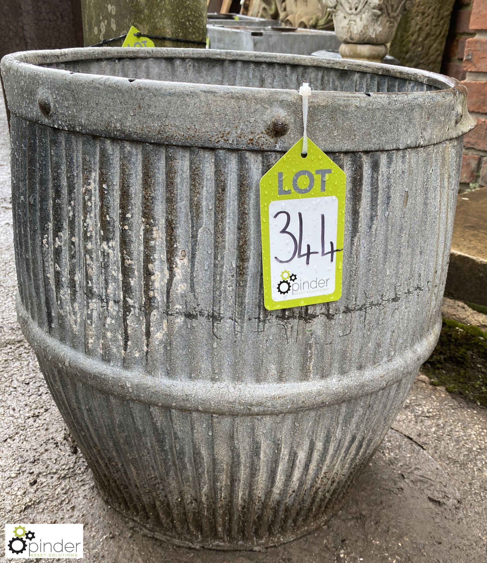 A galvanised metal Dolly/Peggy Tub, circa 1920’s, approx. 20in high x ...