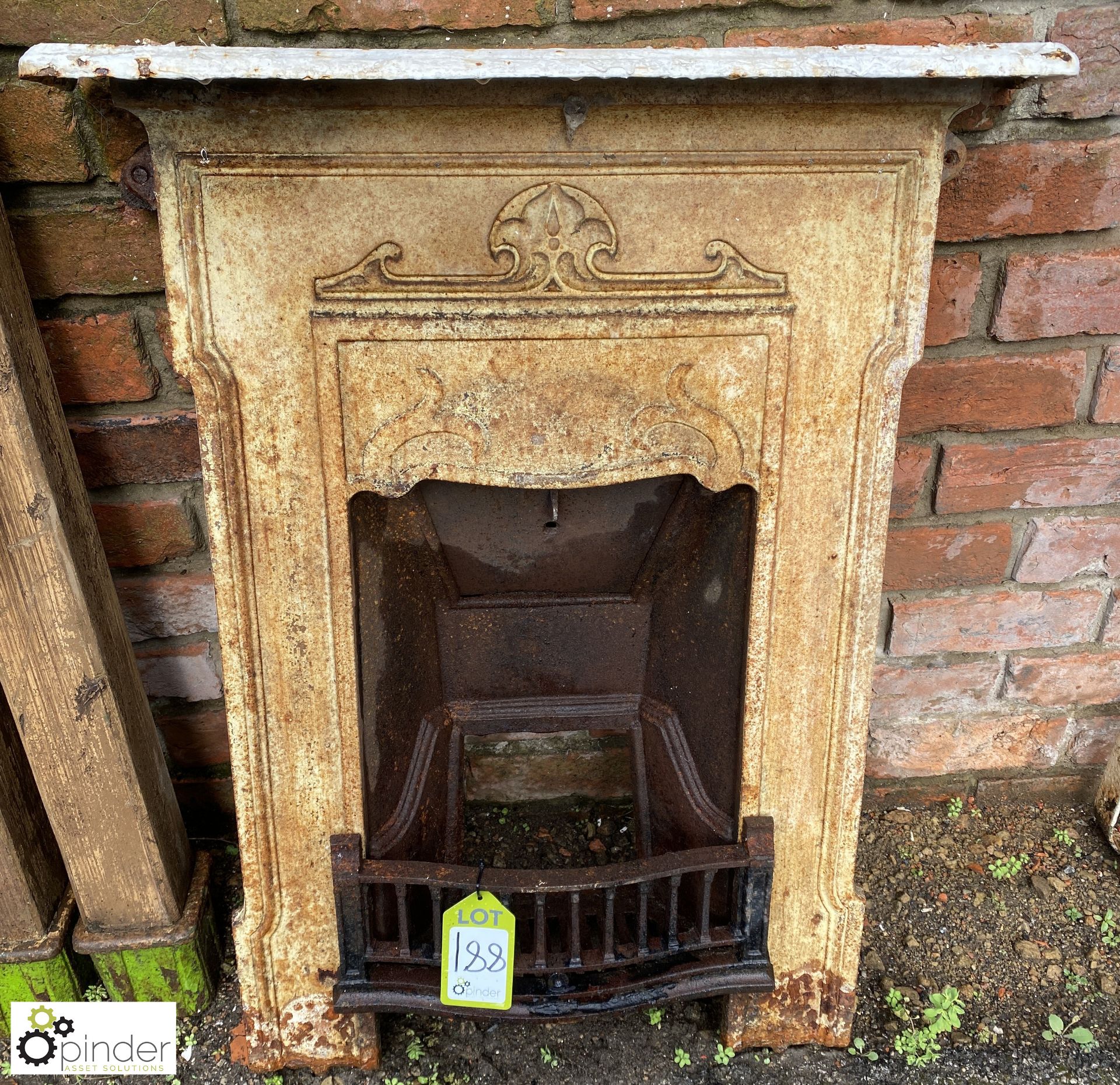 An original cast iron art-nouveau bedroom Fireplace, circa 1910, approx ...