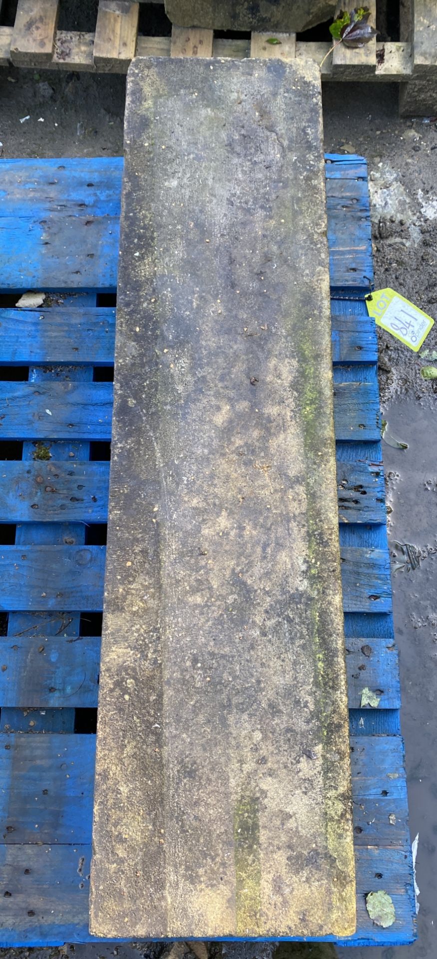A Victorian reclaimed Yorkshire stone Doorstep, approx. 7in high x 11in ...
