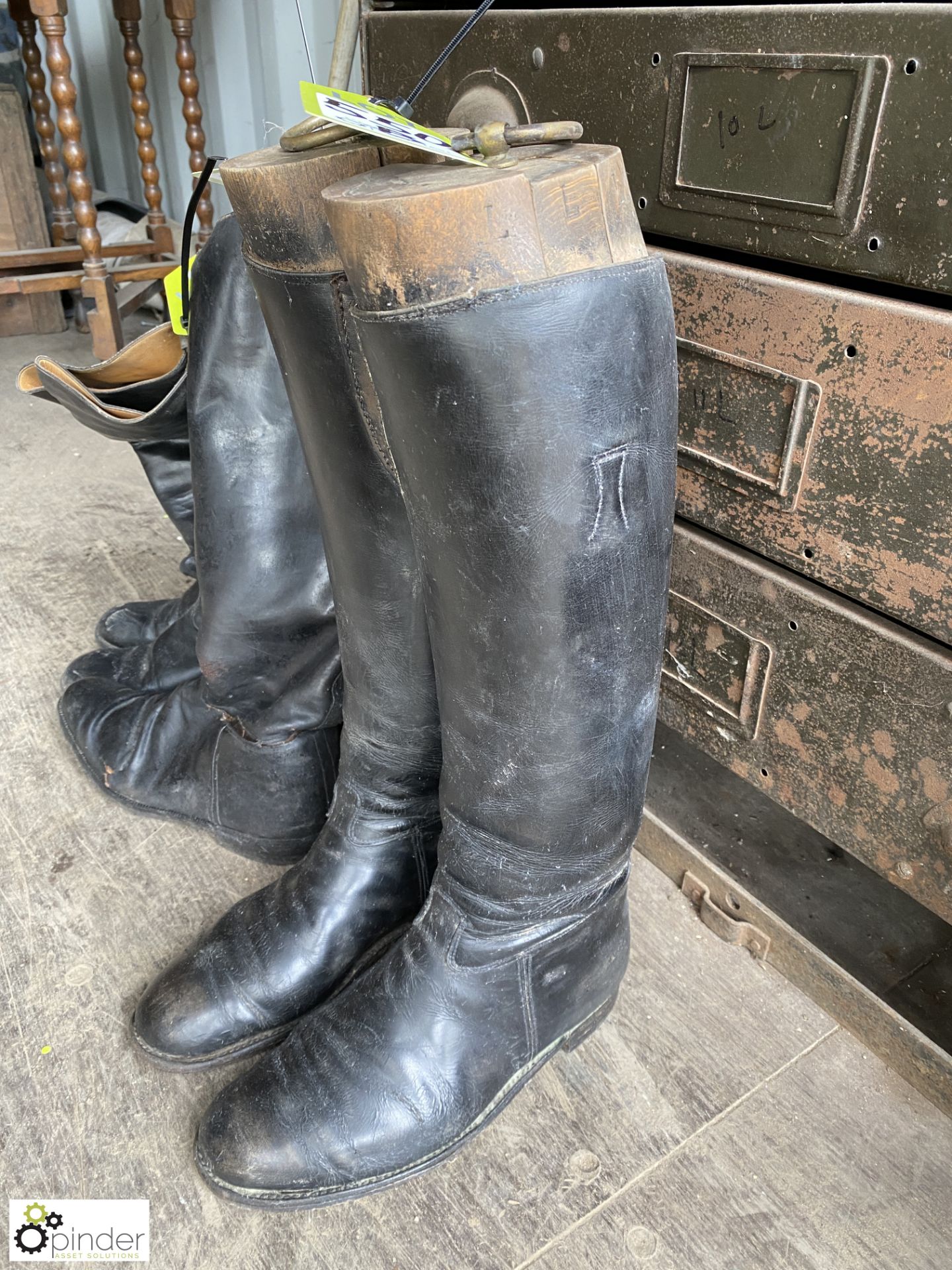 A pair of leather Riding Boots attributed to Peal & Co, completed with ...