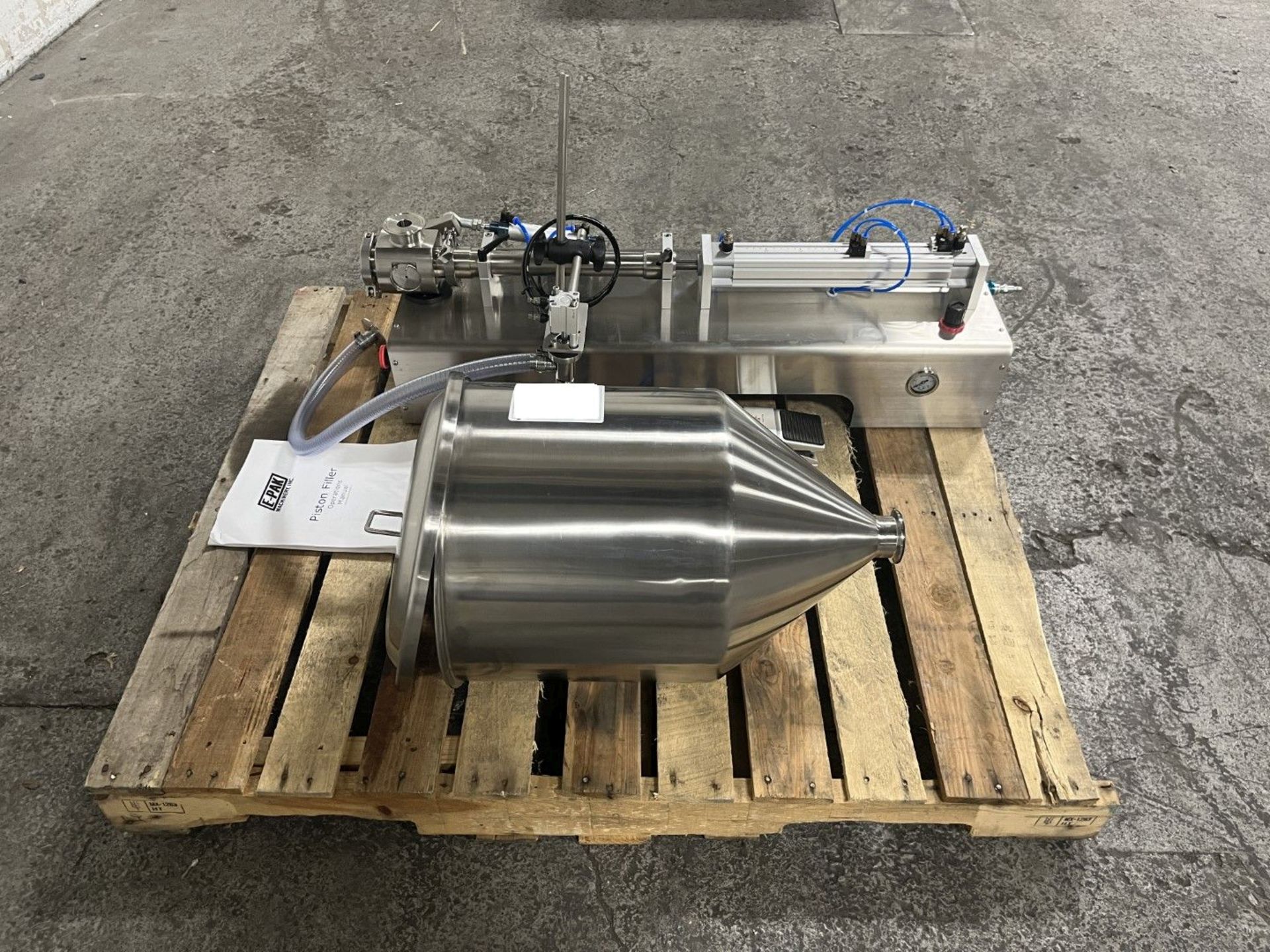 E-Pak single head piston filler, model DGF250-J, stainless steel ...