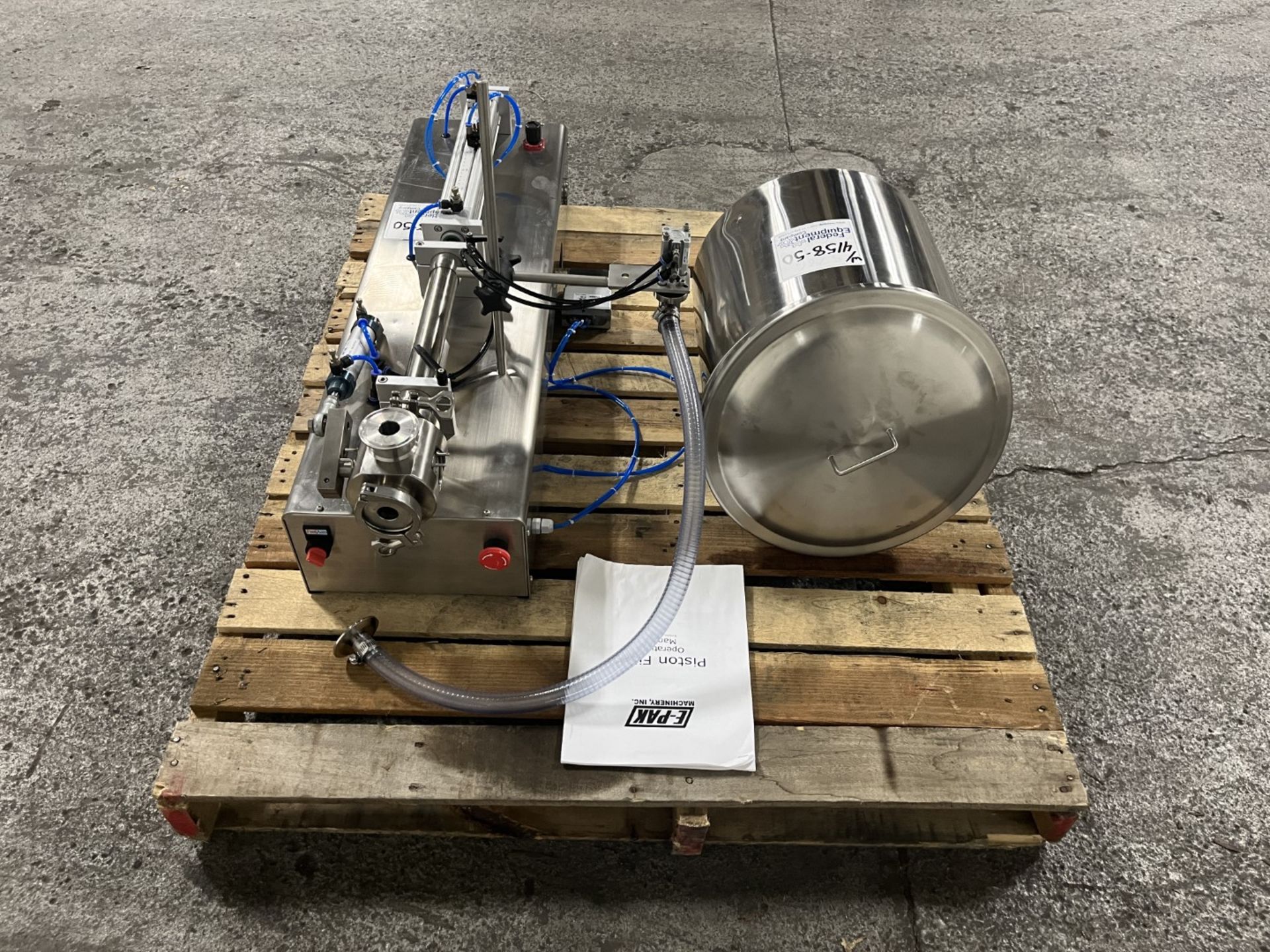 E-Pak single head piston filler, model DGF250-J, stainless steel ...