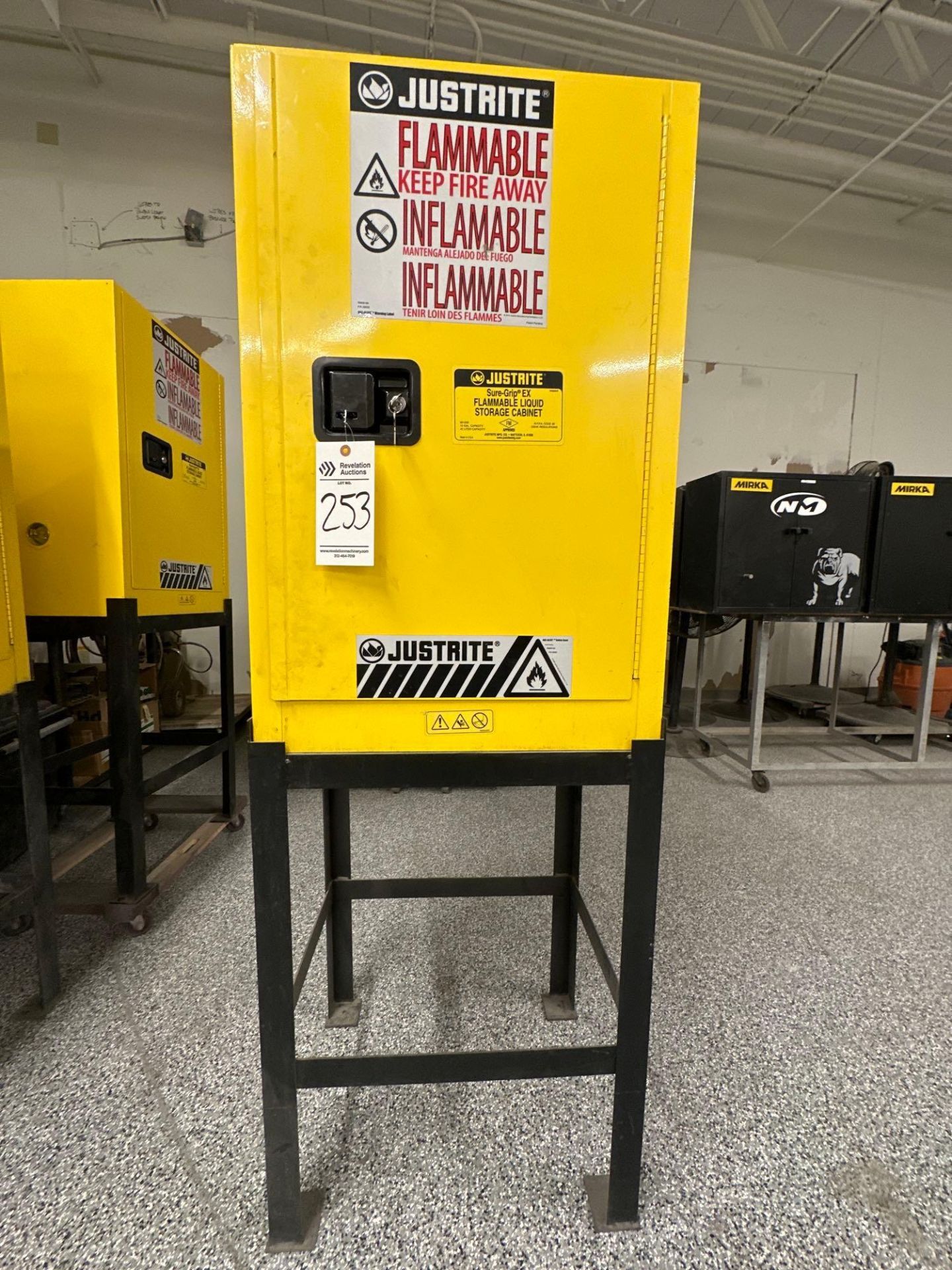 JUSTRITE SURE-GRIP EX FLAMMABLE LIQUID STORAGE CABINET, 12 GAL ...