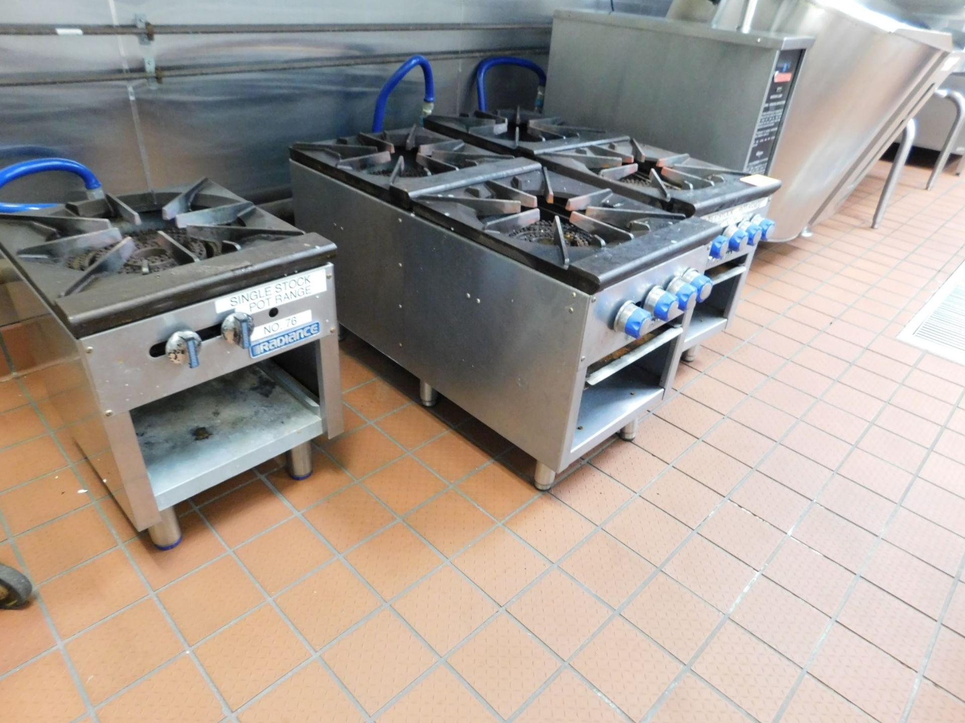 Lot of (3) Imperial gas pot ranges, (2) Double Stock Gas Pot Range-(42 ...