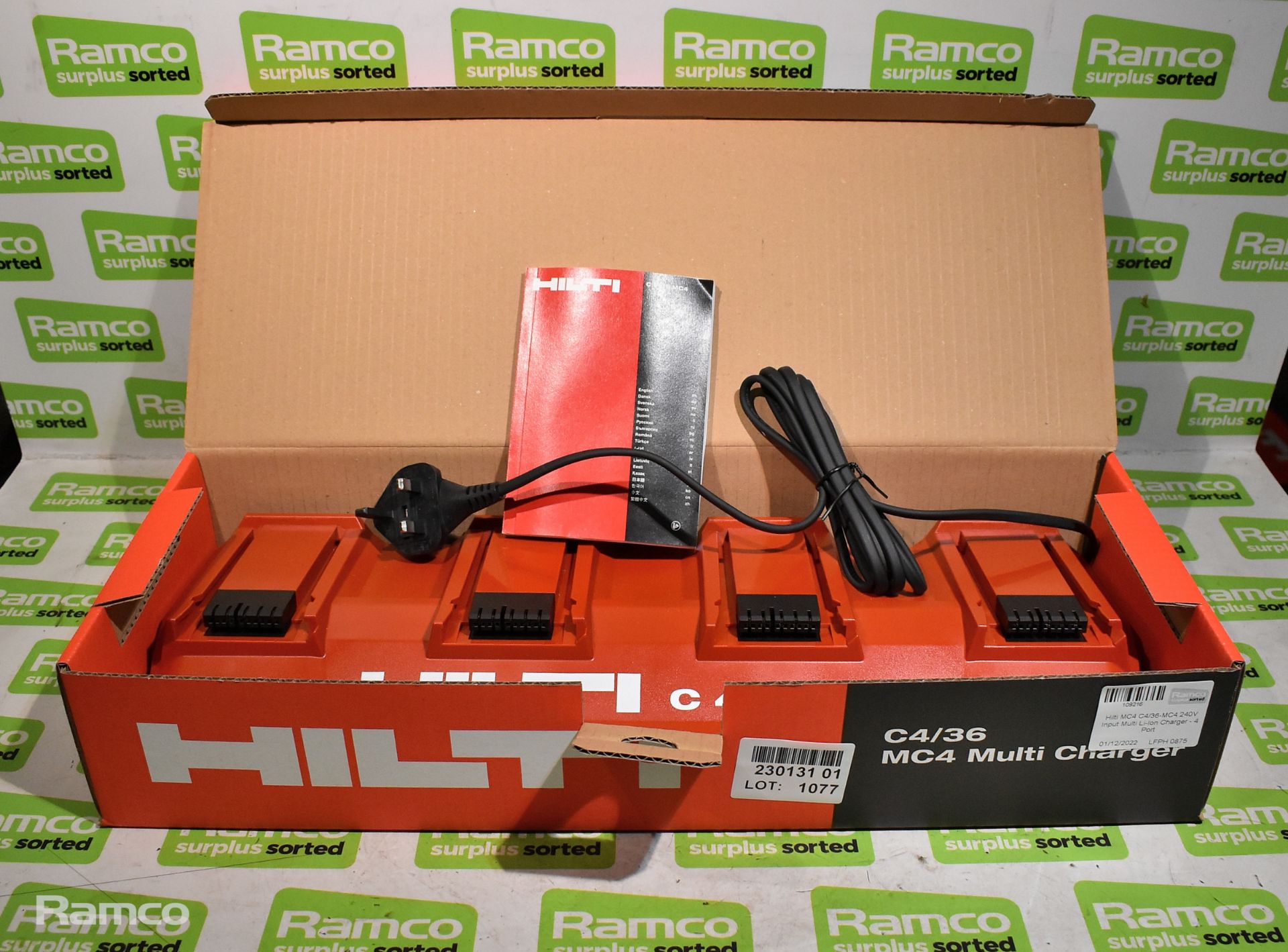 Hilti MC4 C4/36-MC4 240V Input Multi Li-Ion Charger - 4 Port