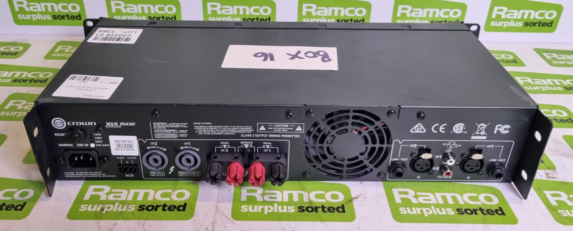 Crown XLS1502 Drivecore amplifier - 50x25x9cm
