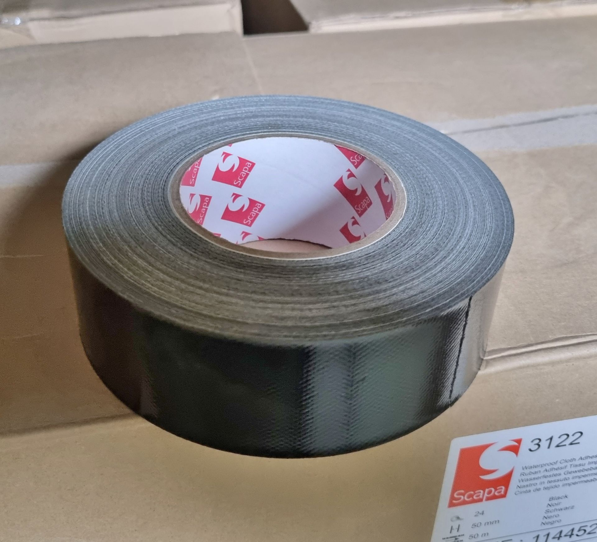 15x boxes of Scapa 3122 black, heavy duty waterproof adhesive cloth ...