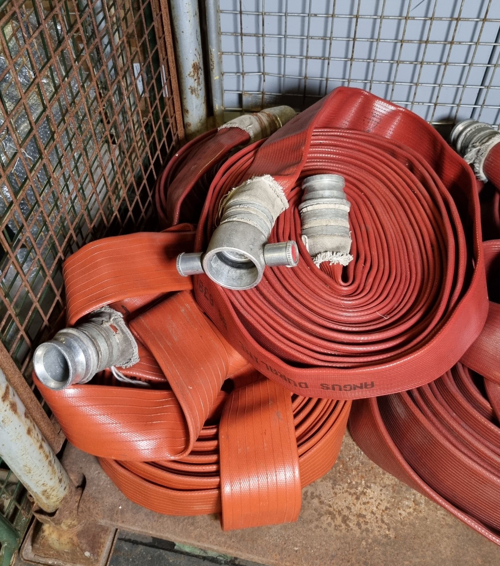 5x Angus Duraline BS 6391 Type 3 layflat hoses with couplings - approx ...