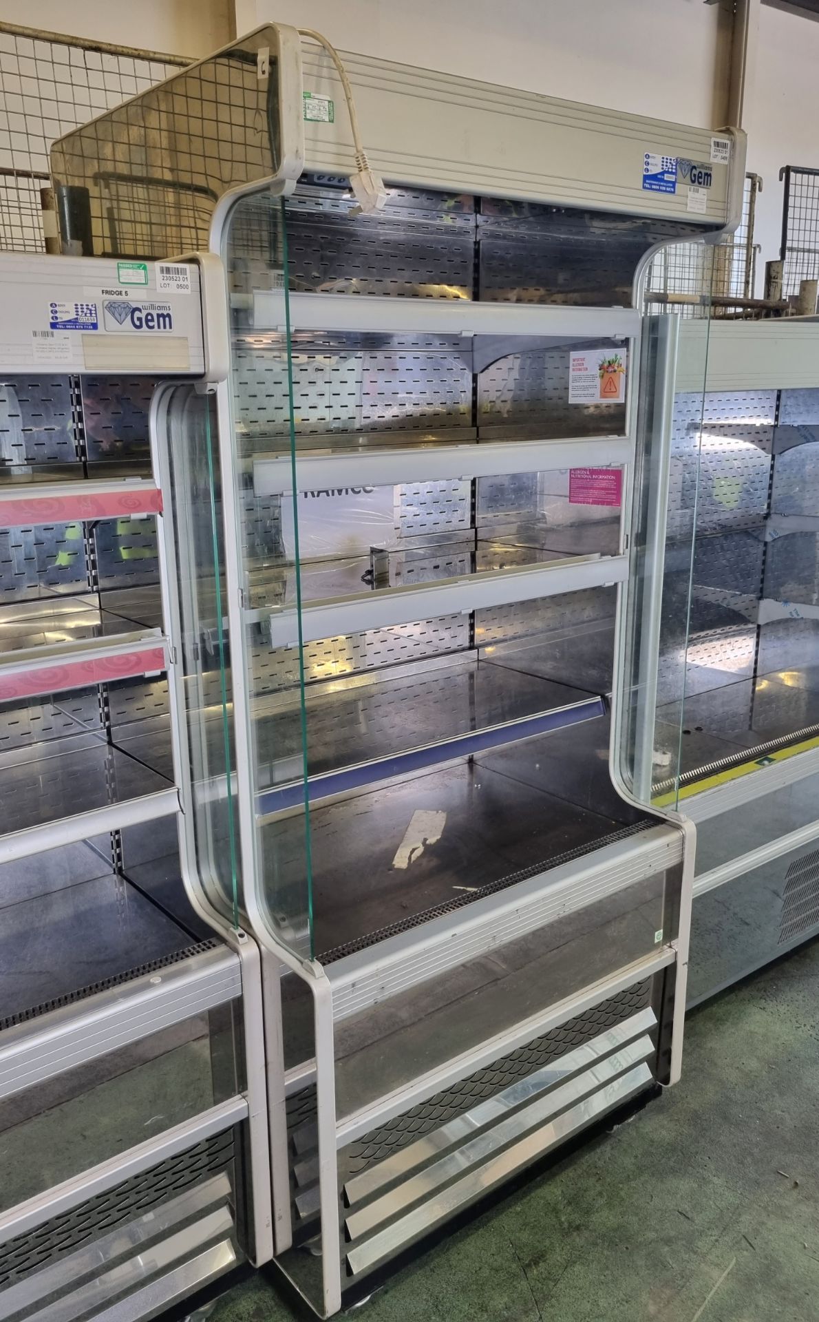 Williams Gem A100 SCN multideck display refrigerator W 1000 x D 775 x H ...