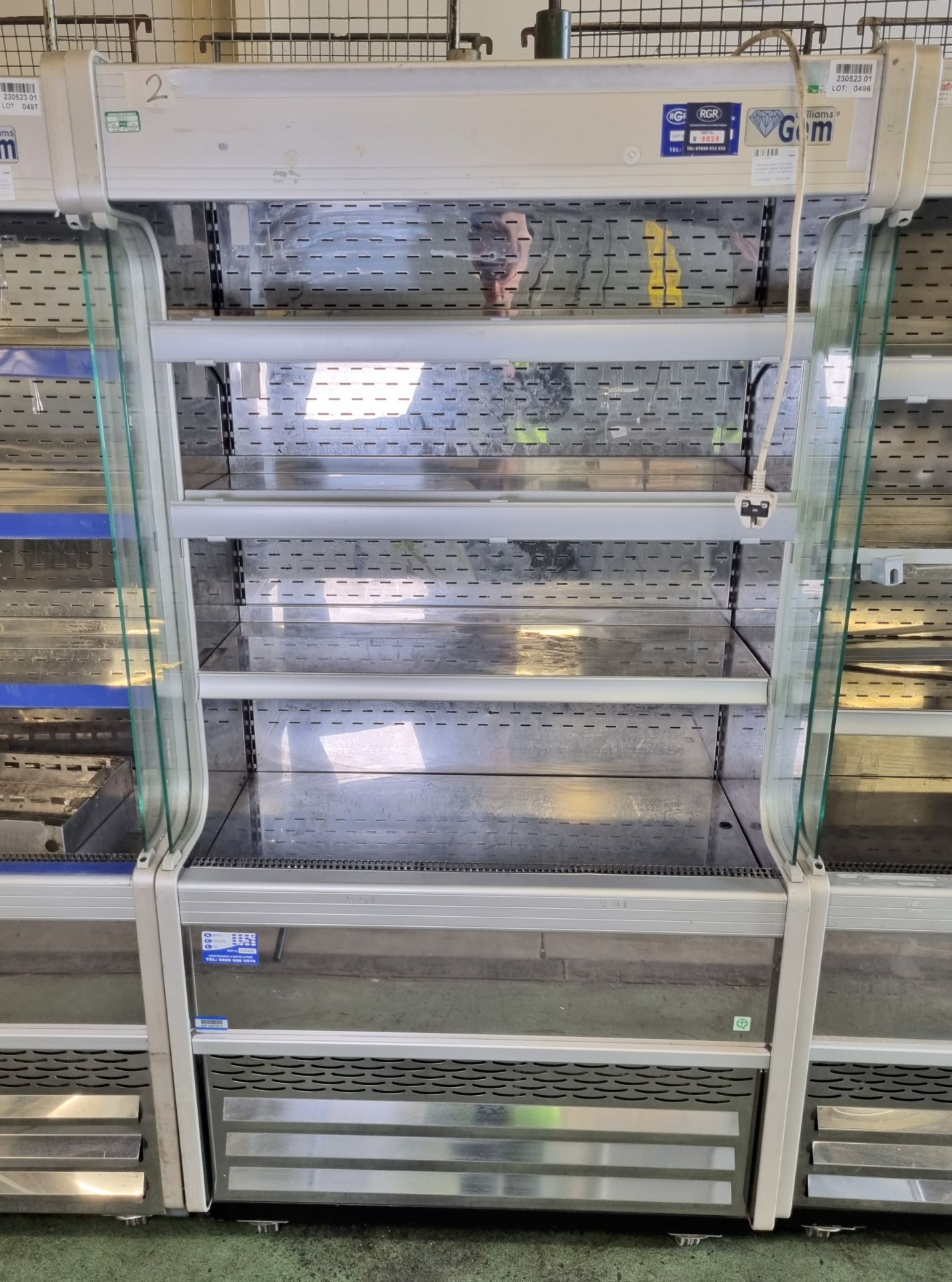 Williams Gem C100 SCN multideck display refrigerator W 1000 x D 610 x H ...