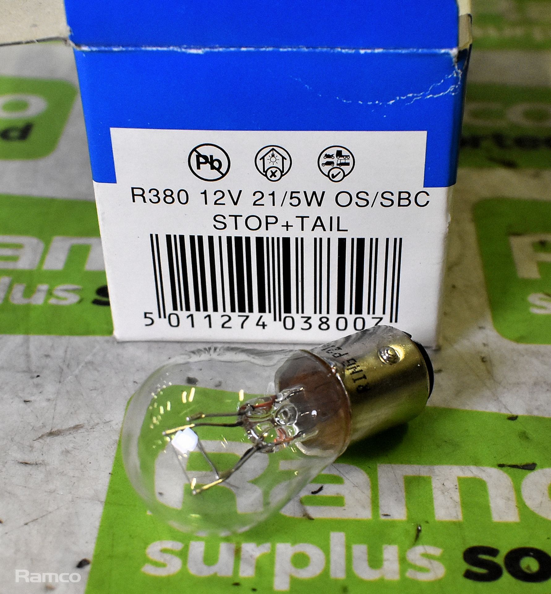 27x 12V 21/5W 380 bulb (lamp) - twin filament stop & tail lights