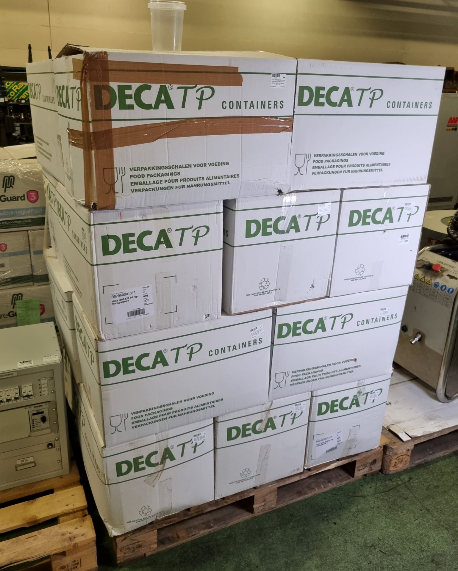 20x Deca TP95-520 520 ml round container with safety closure ...