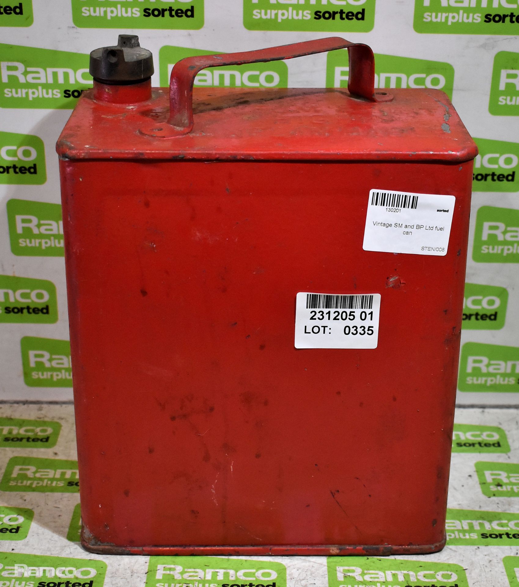 Vintage SM and BP Ltd fuel can