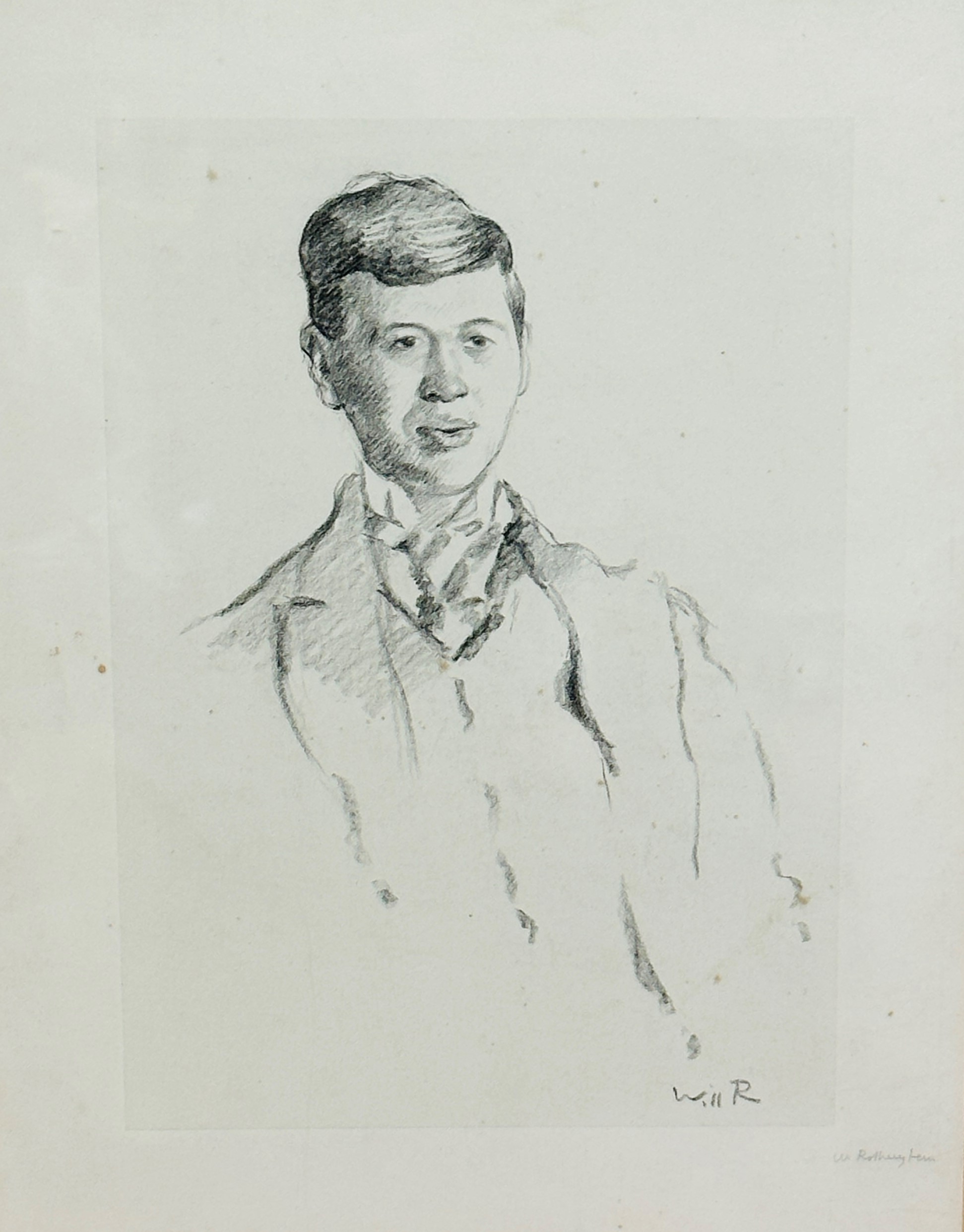 Sir William Rothenstein, Portrait of Viscount St Cyres, etching, signed ...