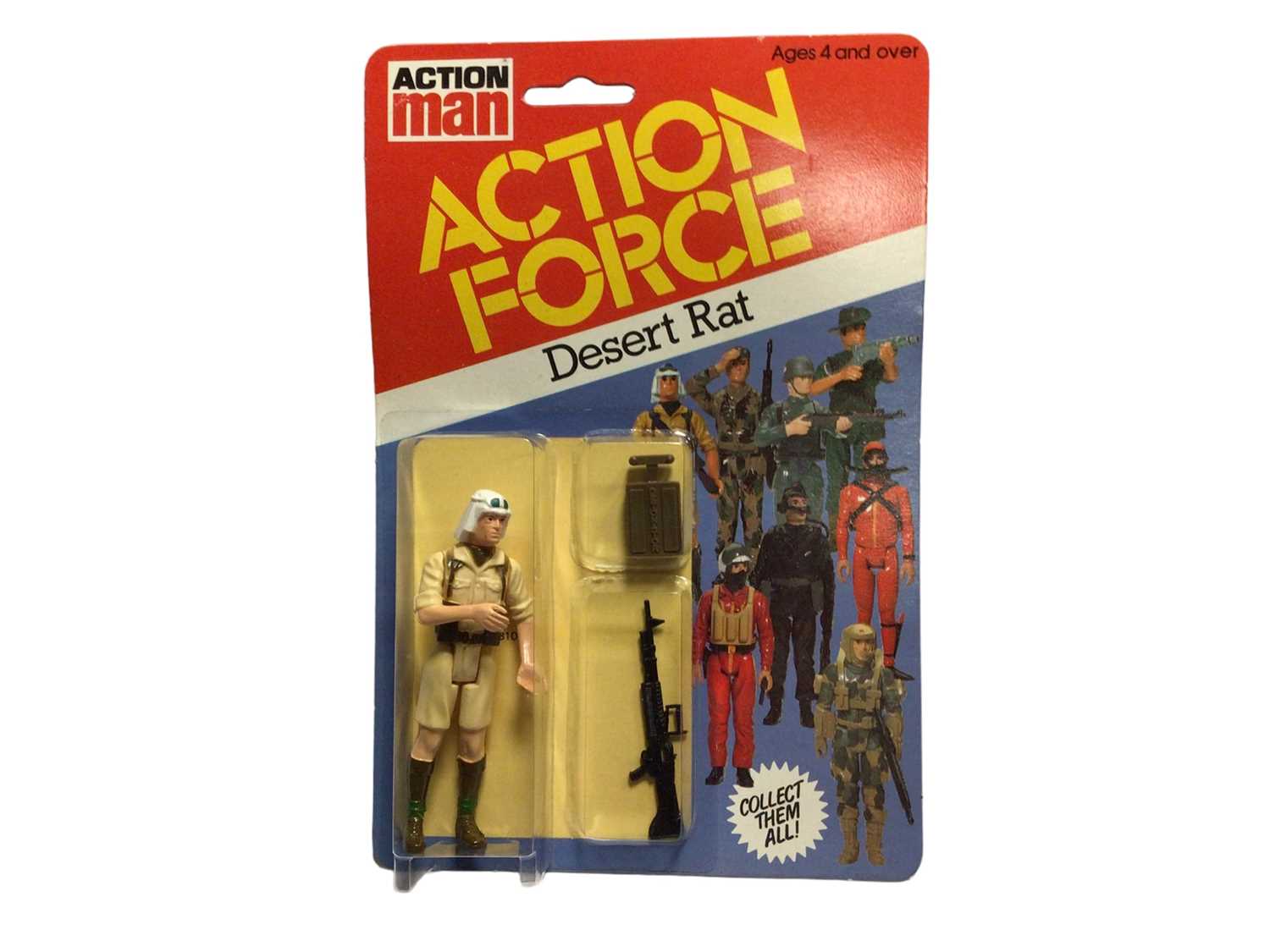 Palitoy Series 1 Action Man Action Force Desert Rat, on punched card ...