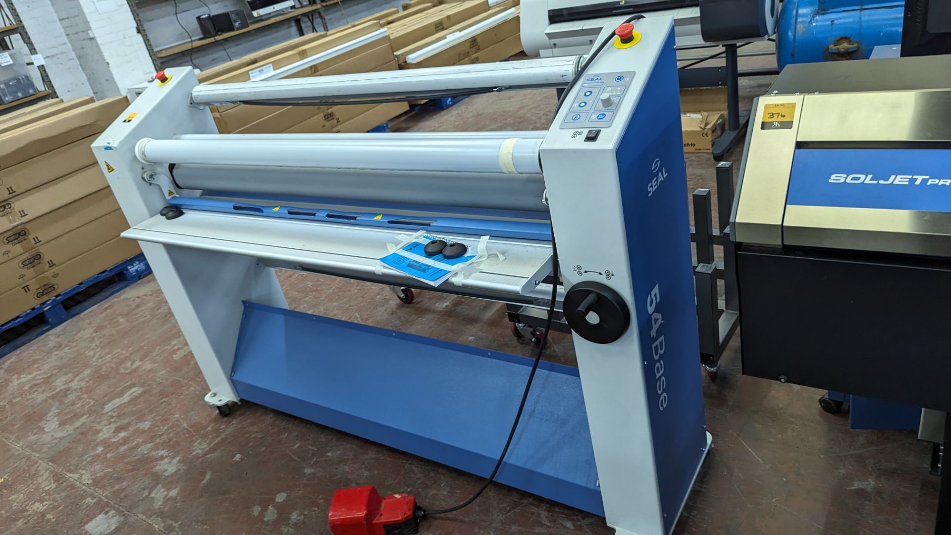 Seal 54 base laminator including foot pedal & manualLots 375 - 402 ...