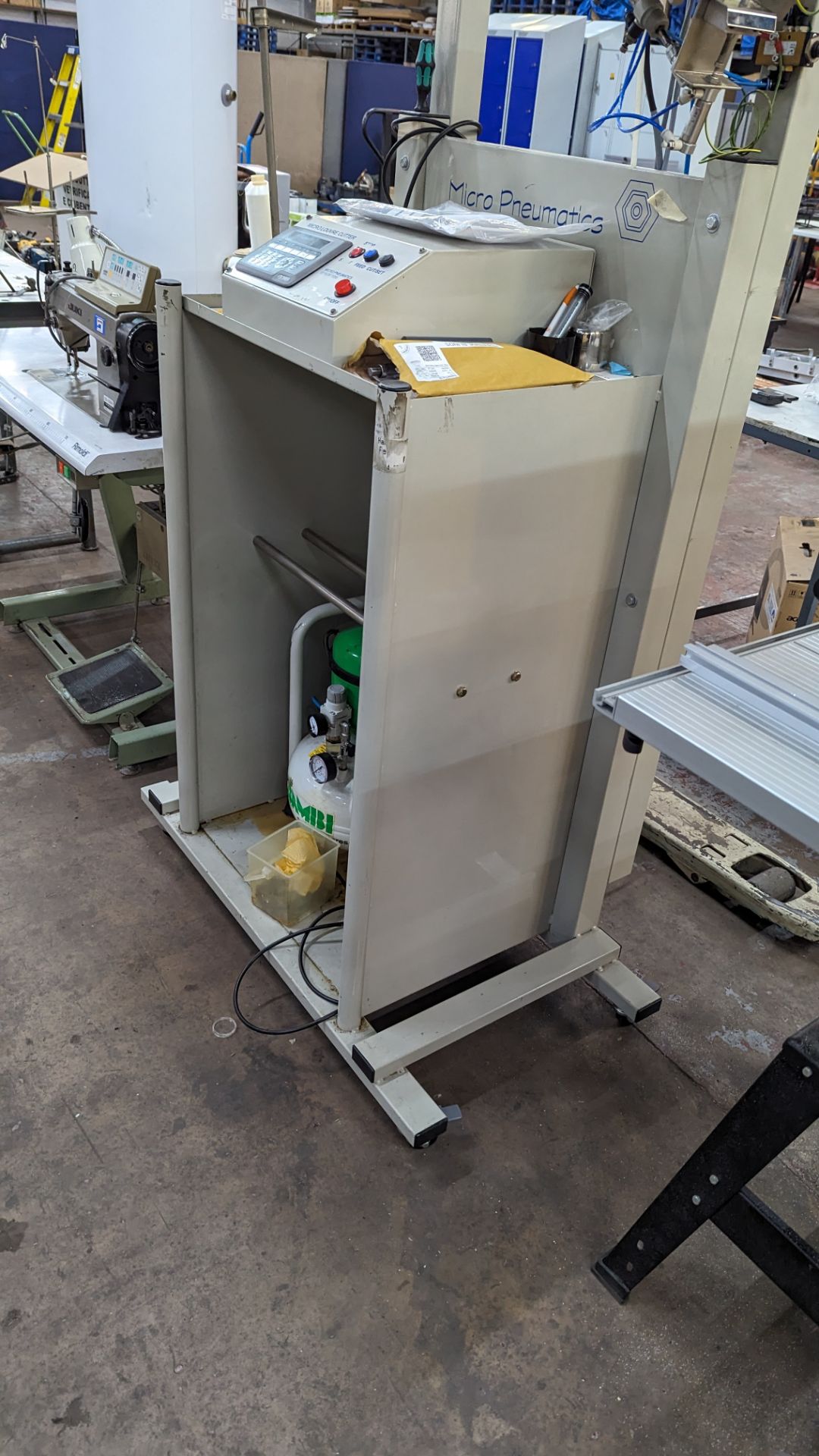 Micro Pneumatics Micro louvre cutter, on dedicated stand with feeding ...