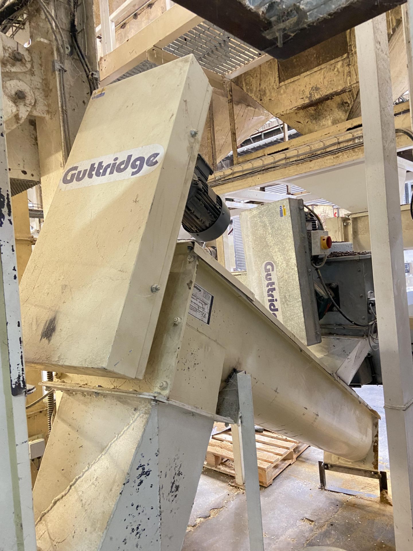 (AG-ENG) Guttridge 300mm Inclined Screw Conveyor, serial no. 587158-4-1 ...