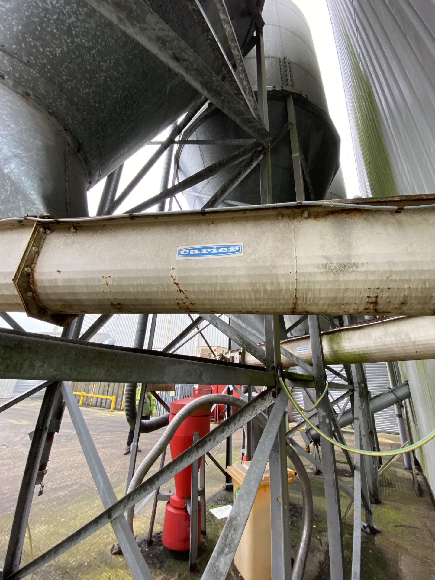 (AG-ENG) Carier approx. 250mm dia. Part Tapered Screw Hopper Discharge ...