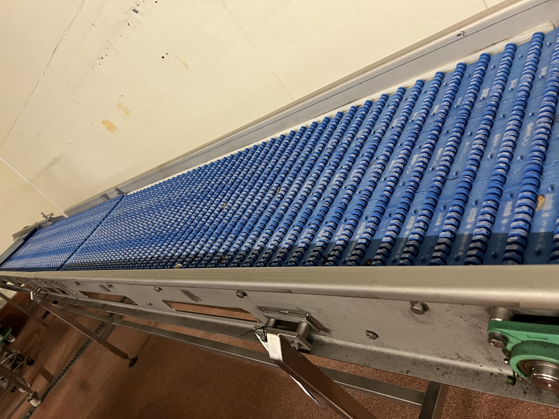 Introlux Type Blue Belt Conveyor, approx. belt 60cm wide, overall 7m ...