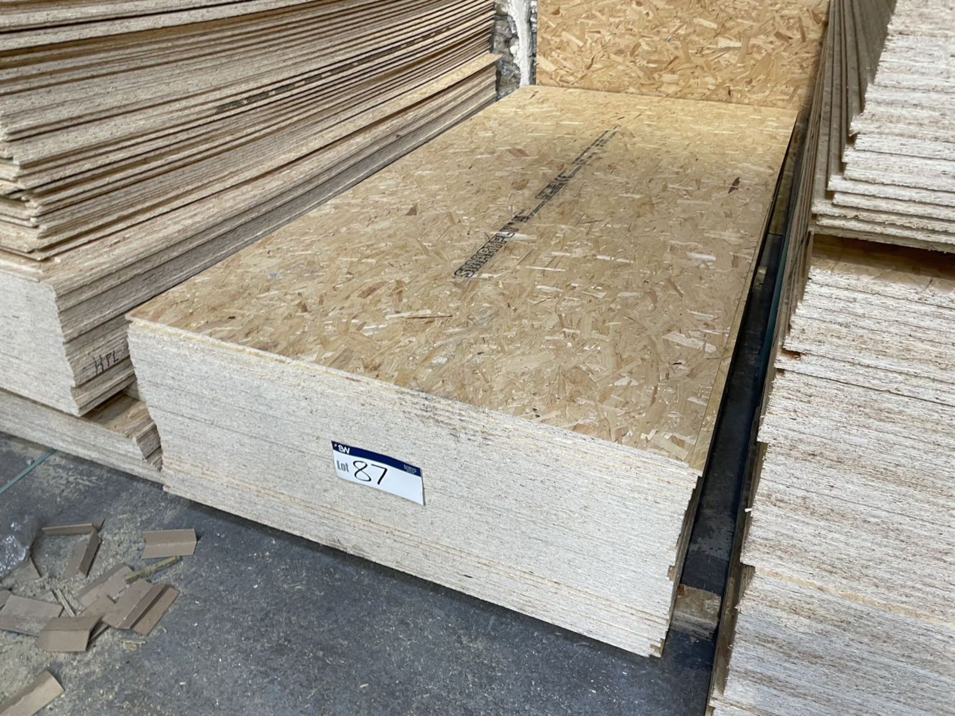 Approx. 45 Sheets of Chipboard, as set out in stacks, 2440mm x 1220mm x ...