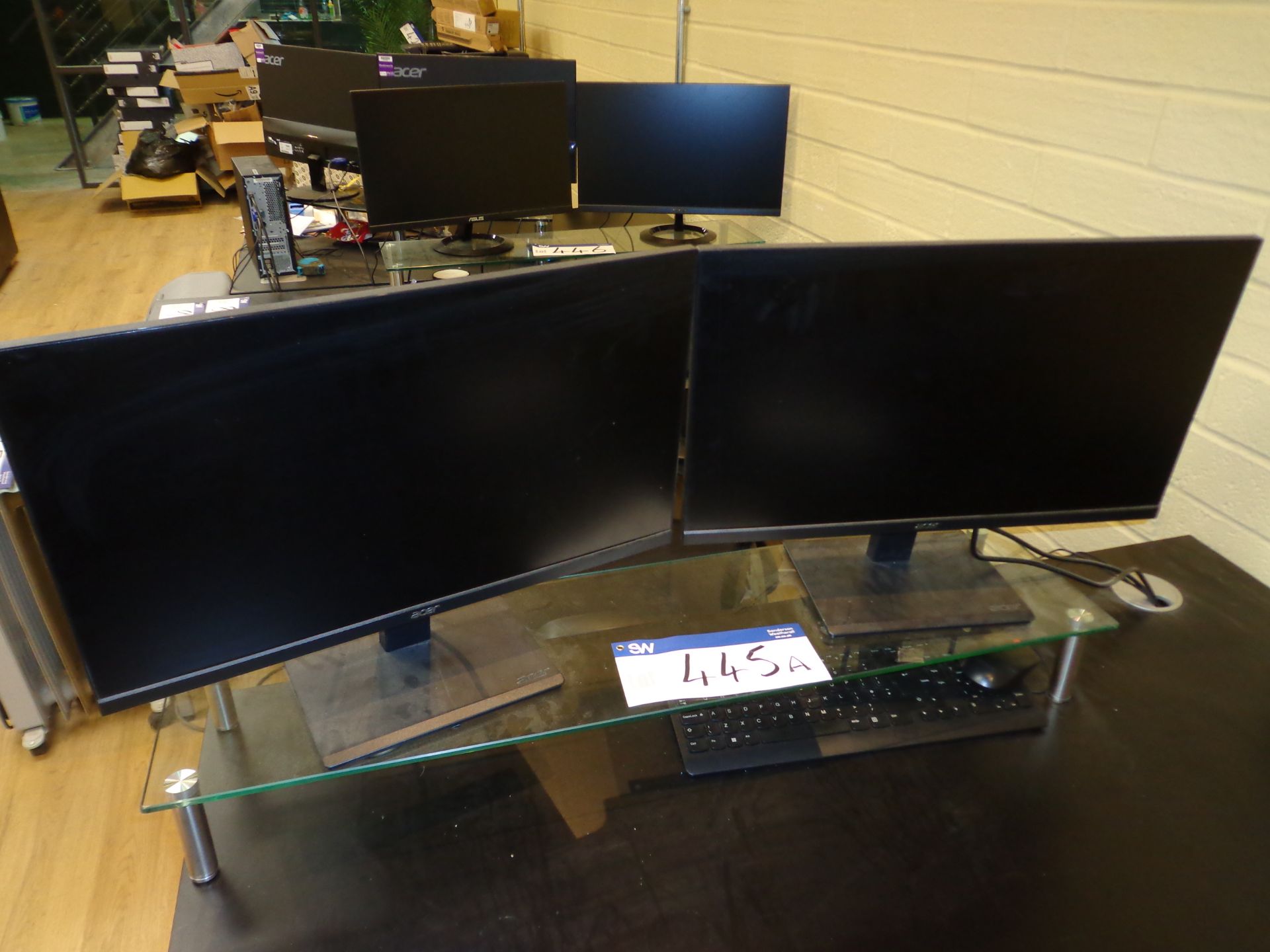 LENOVO Personal Computer with 2 Monitors, Keyboard, Mouse and Monitor ...