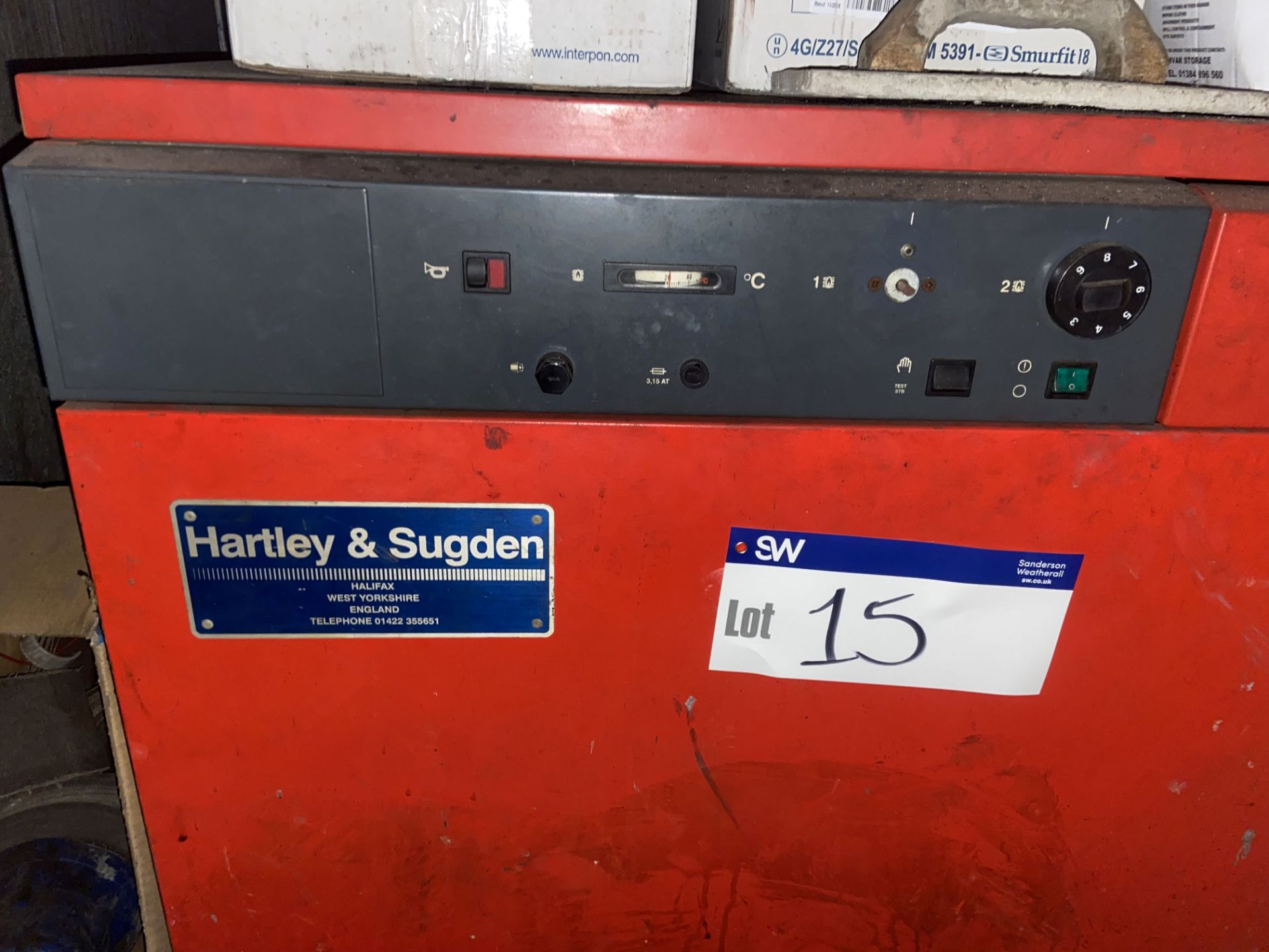 Hartley & Sugden Gas Fired Boiler, with pumps, expansion tank and ...