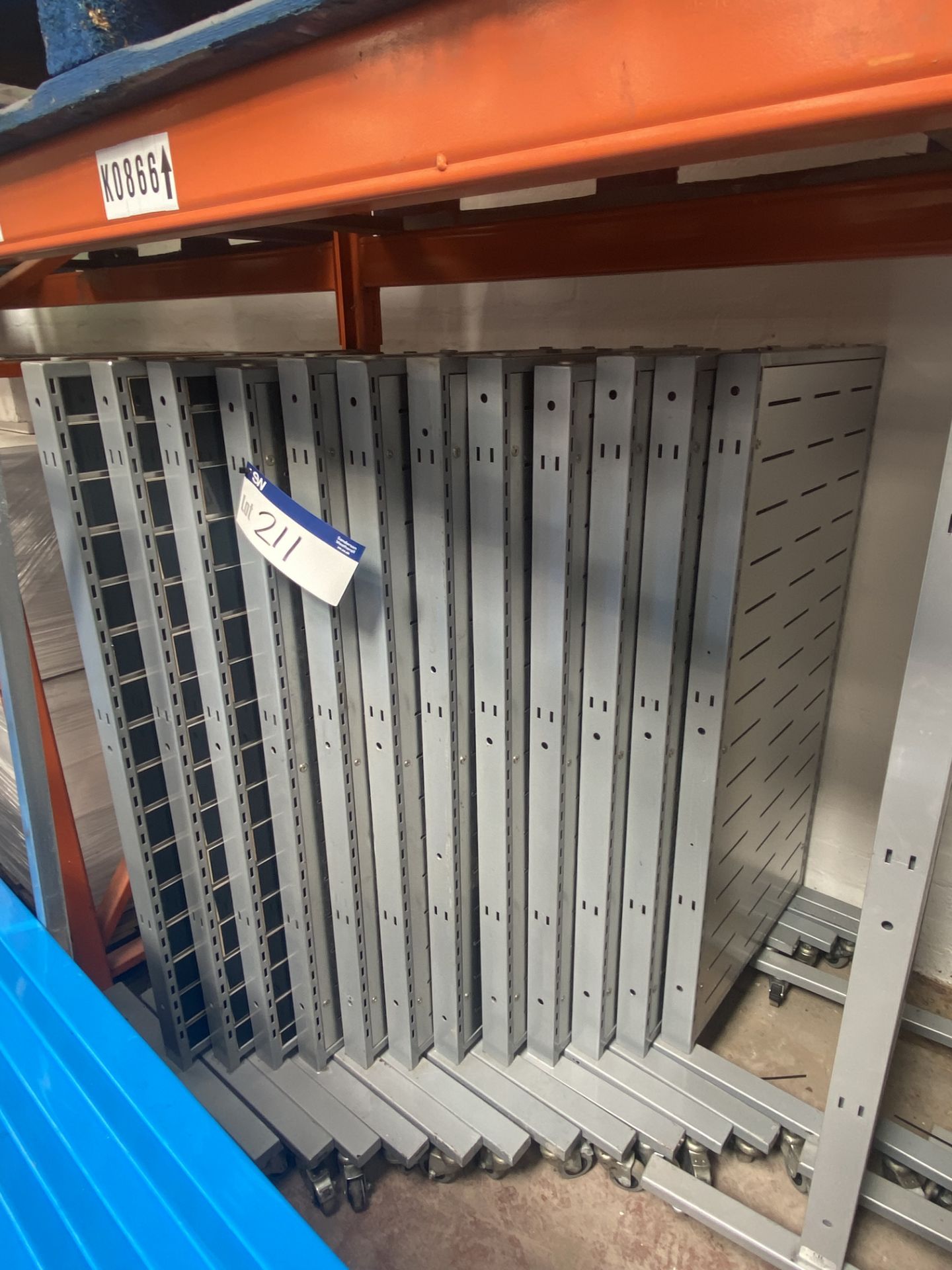 12 Double Sided Mobile Display Racks, each approx. 600mm wide (K0865 ...